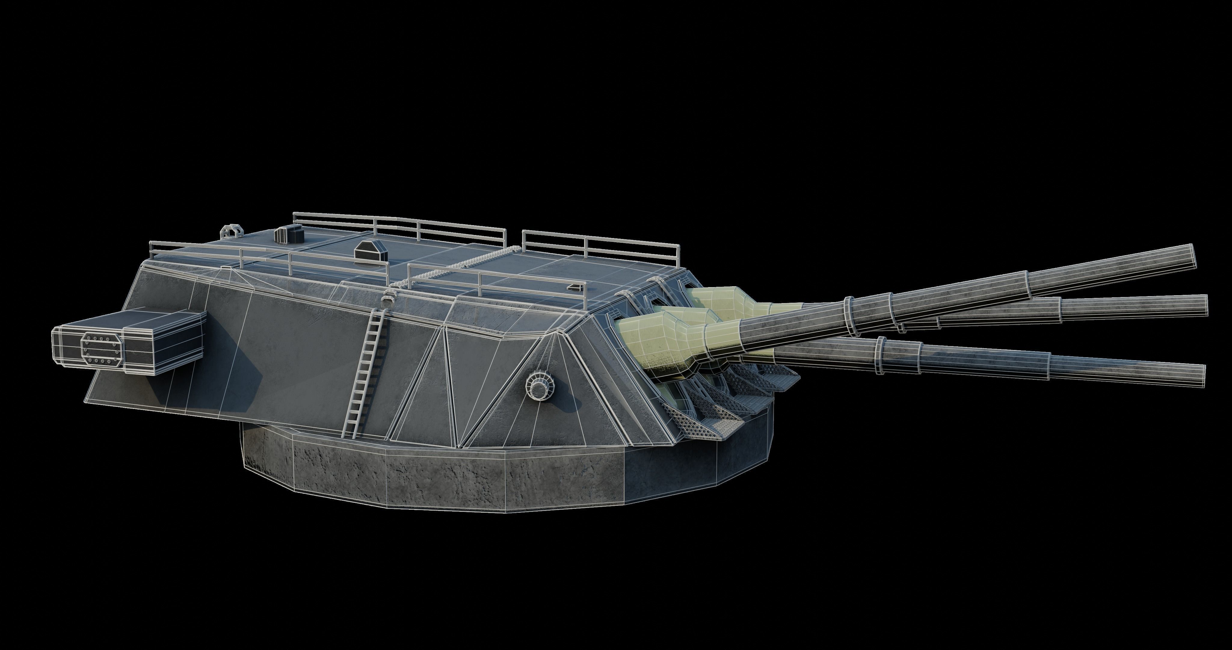 Type 94 naval gun 3D model | CGTrader