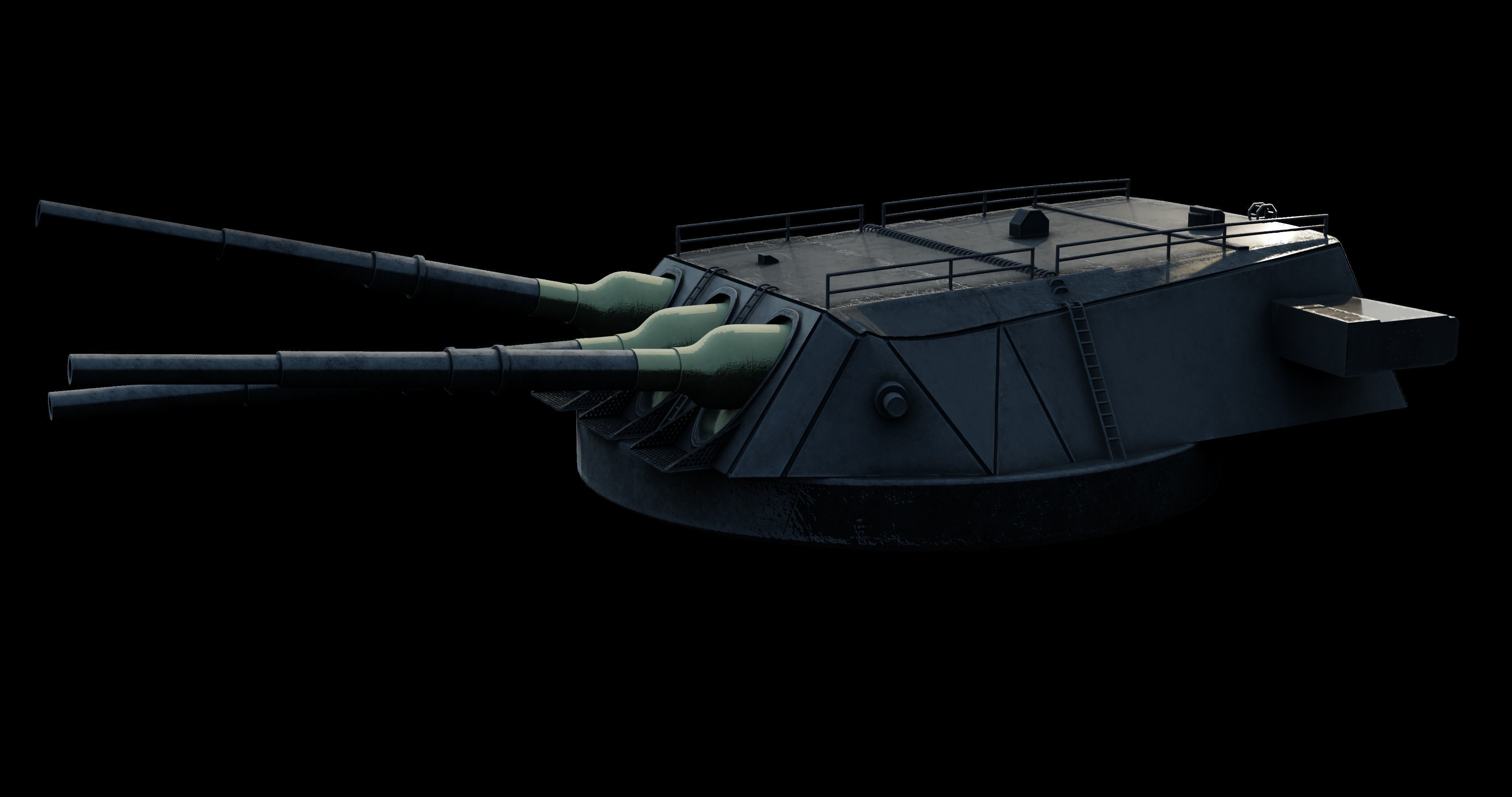 Type 94 naval gun 3D model | CGTrader