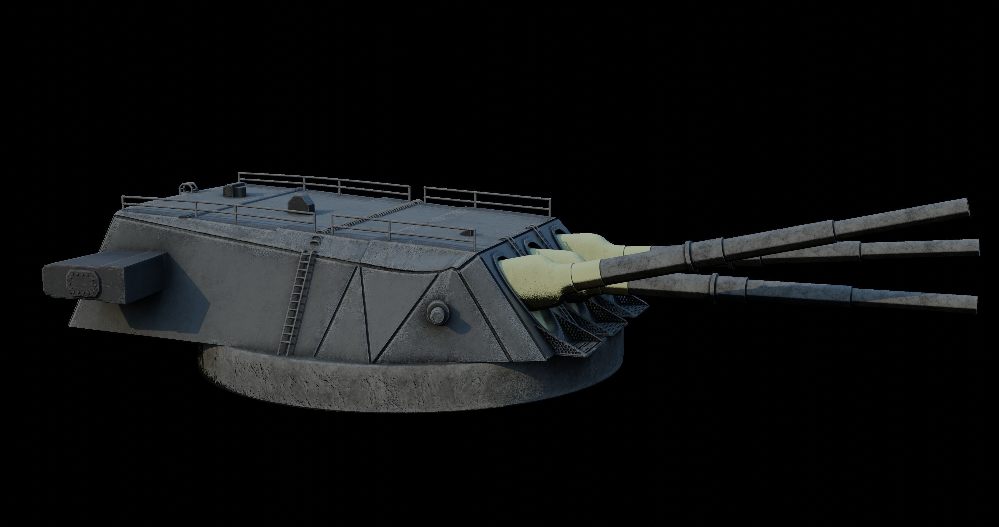 Type 94 naval gun 3D model | CGTrader