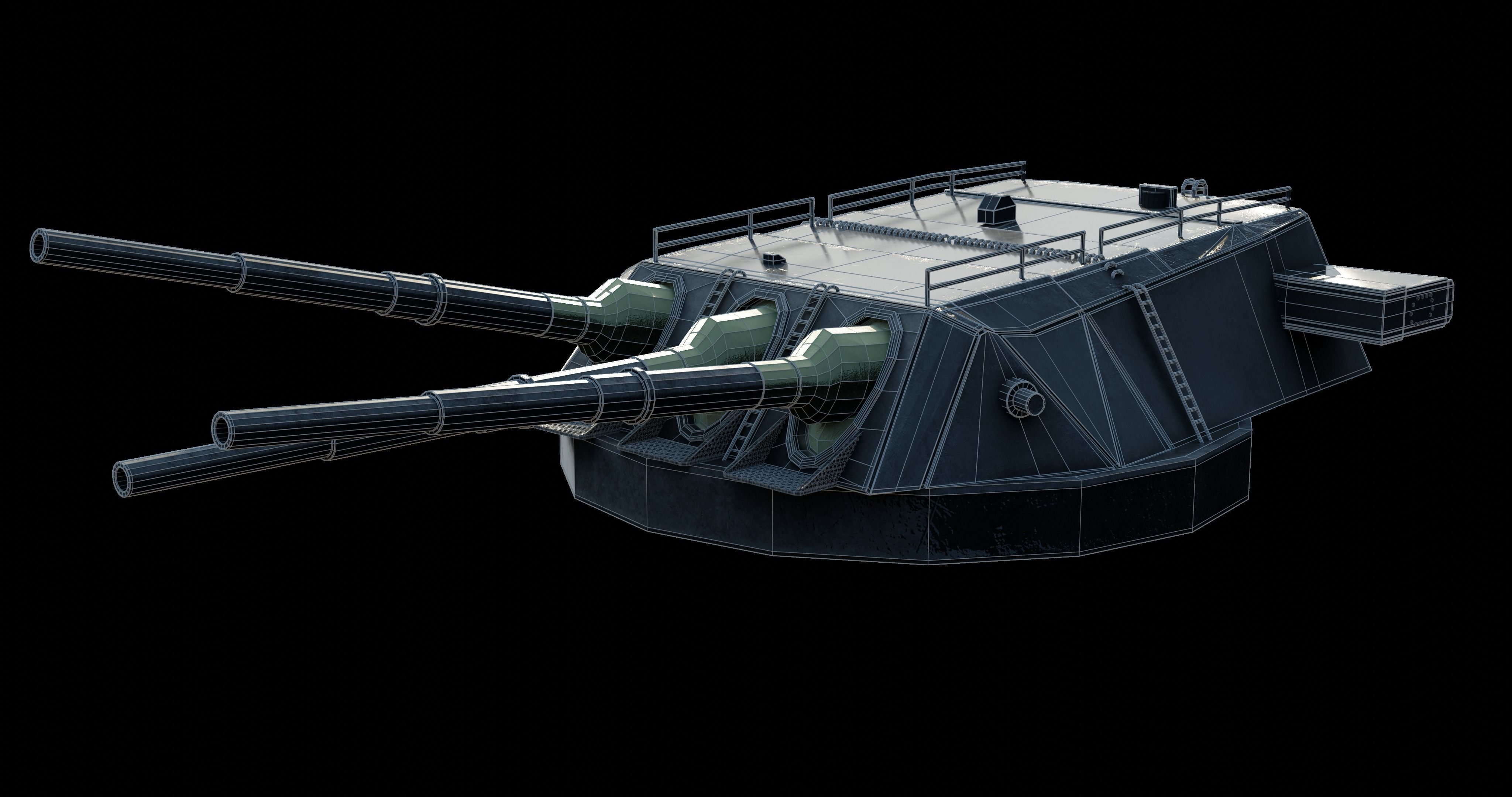 Type 94 naval gun 3D model | CGTrader