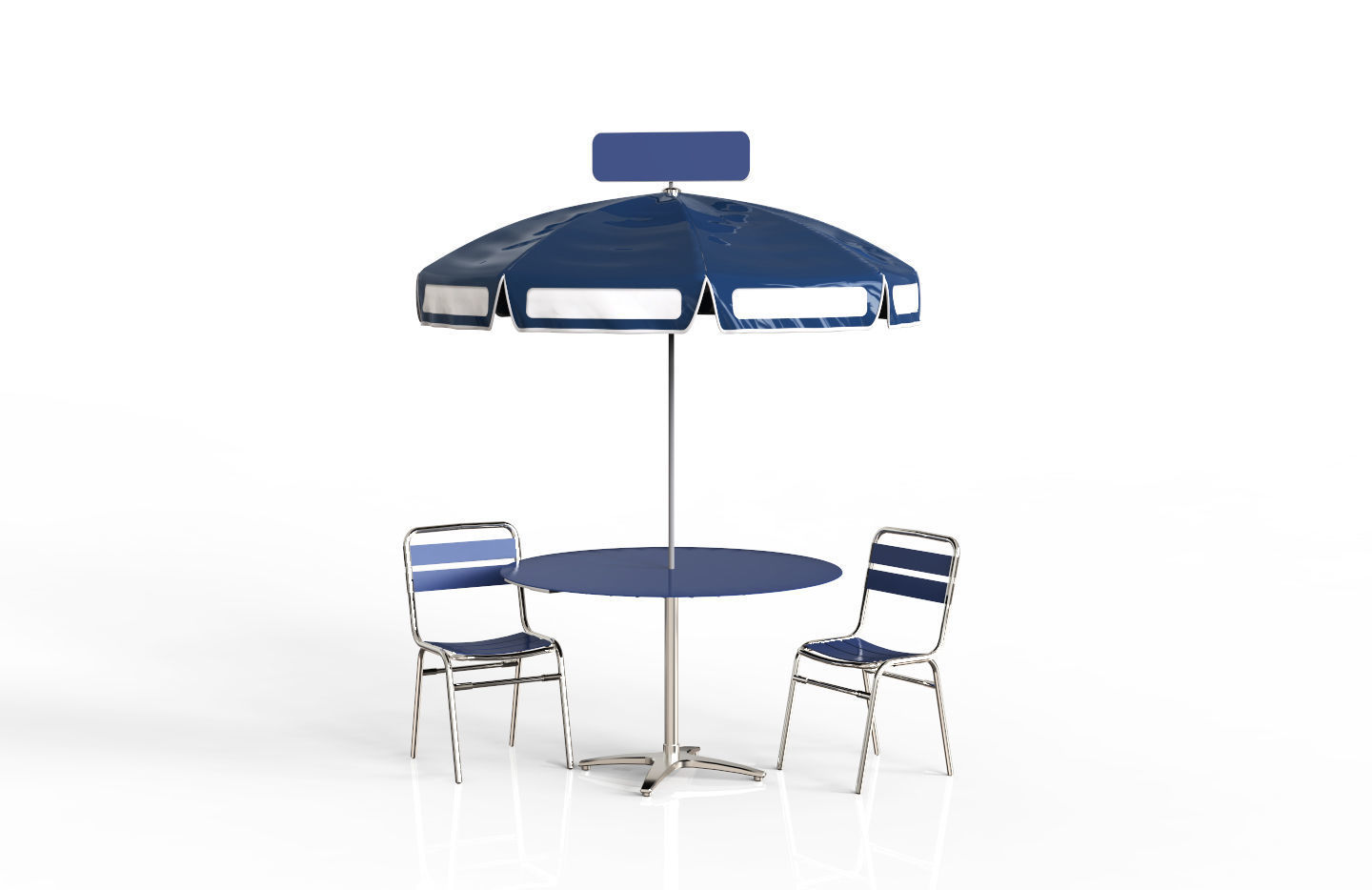 Parasol Set table and chairs with umbrella 3D model | CGTrader