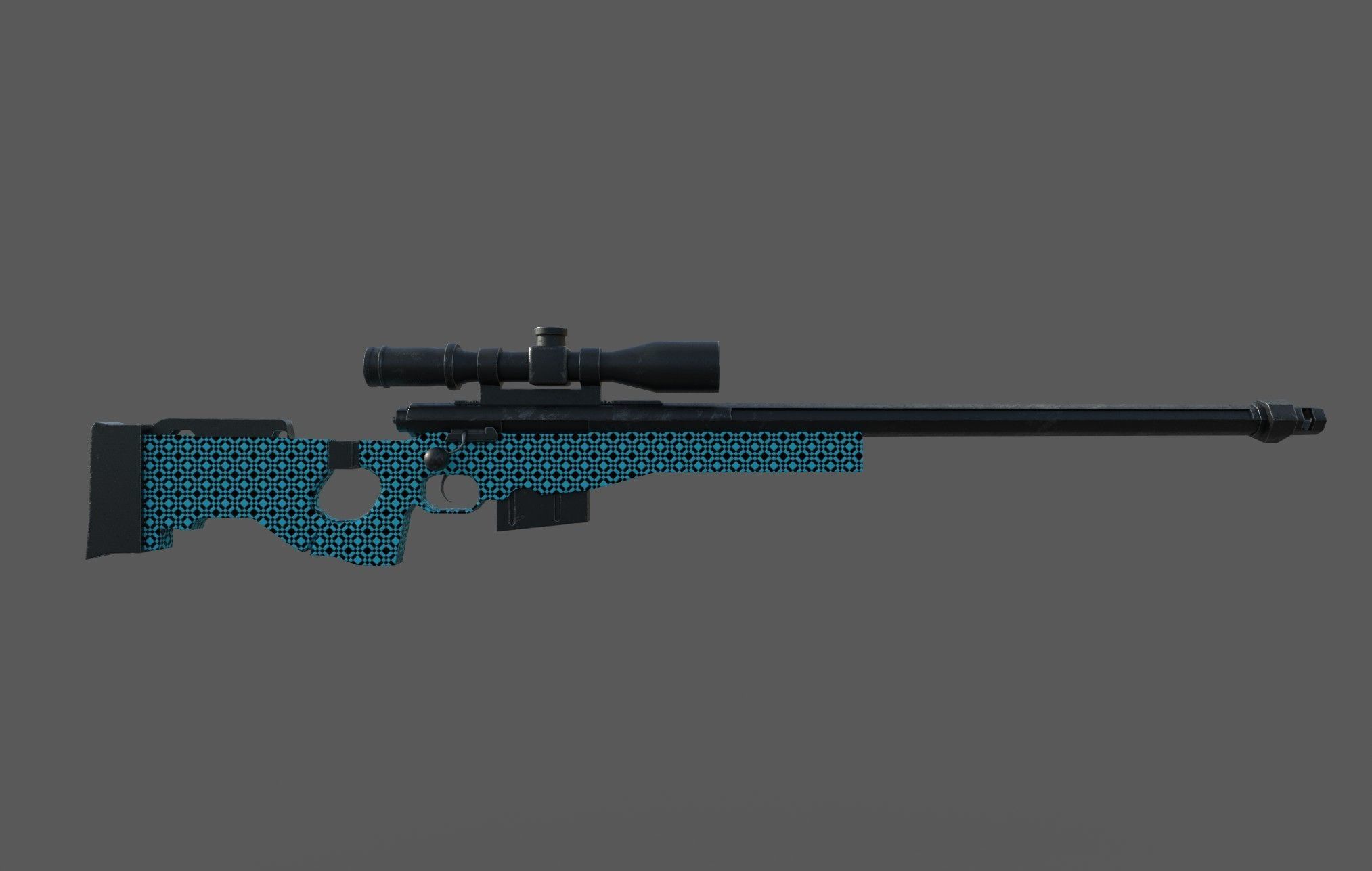 3D model Blue AWP Sniper Rifle game ready VR / AR / low-poly | CGTrader