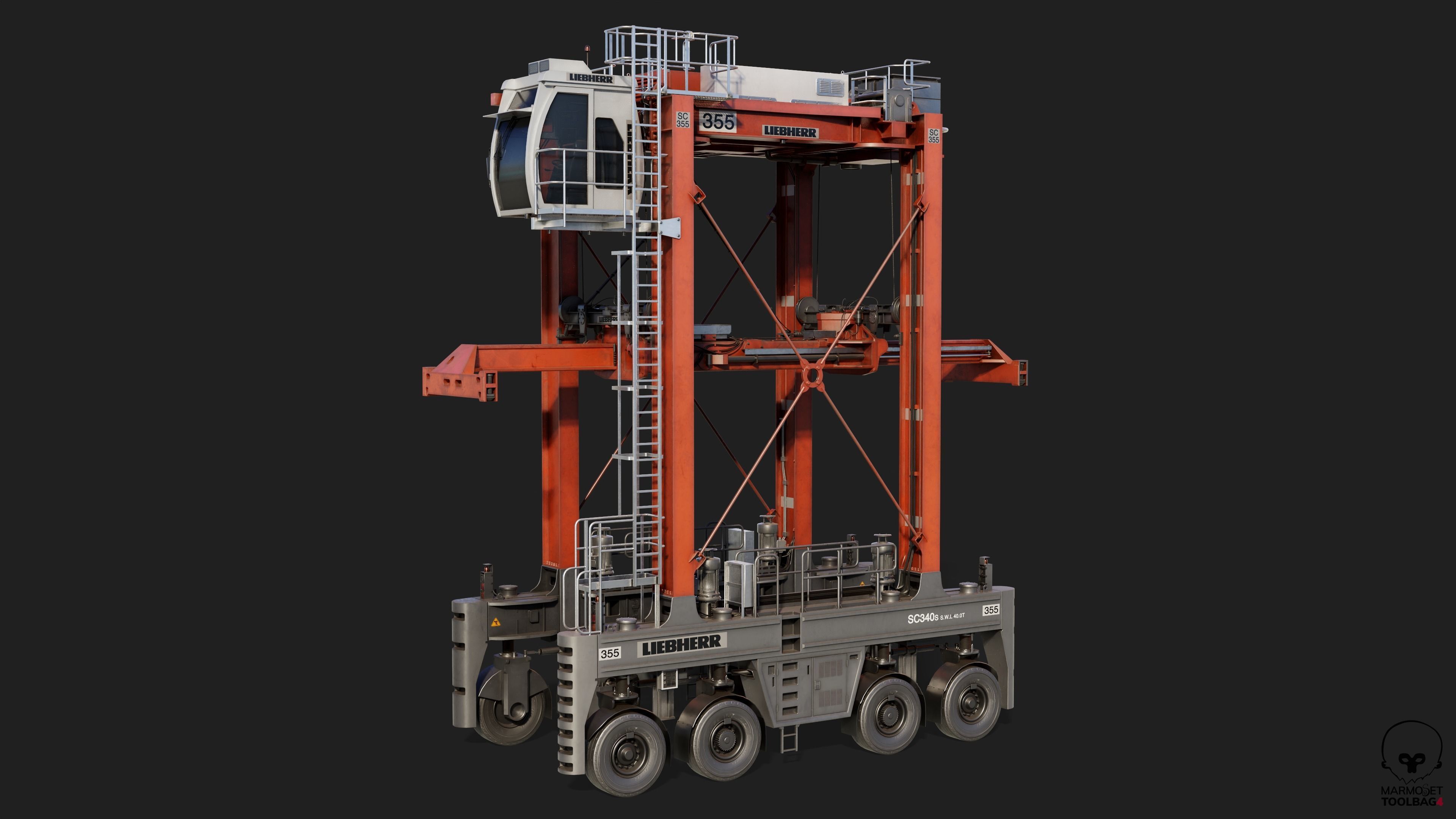 Straddle carrier 3D model | CGTrader