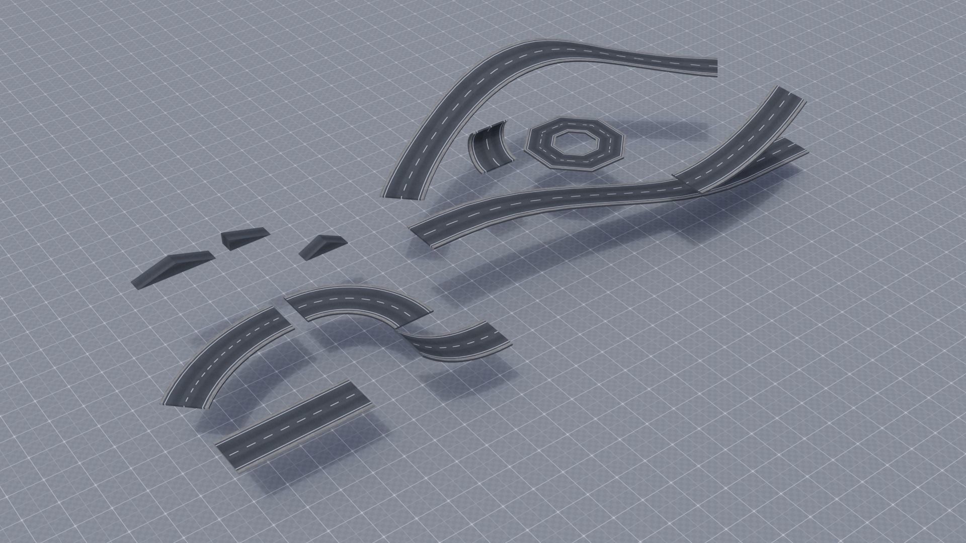 Stunt Tracks free VR / AR / low-poly 3D model | CGTrader