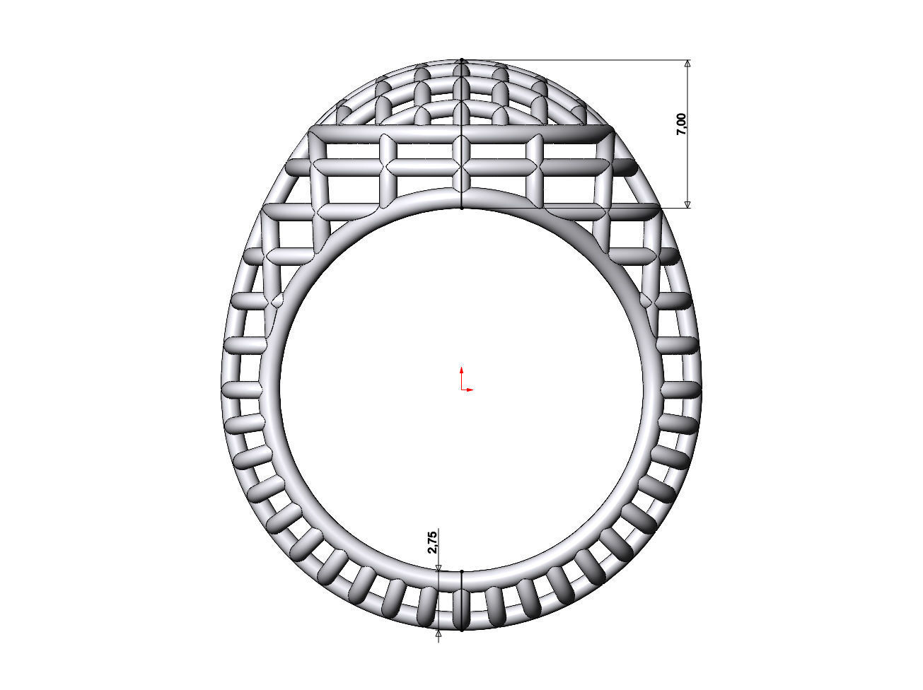 Wire mesh dome top signet ring 3D model 3D printable | CGTrader