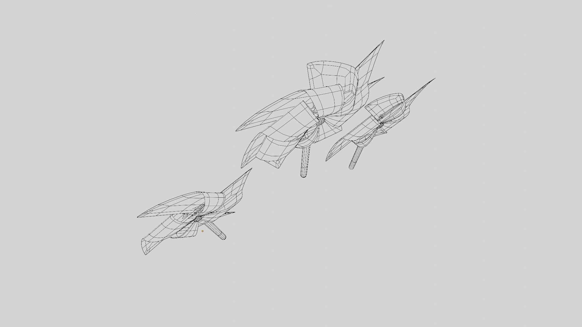 Pinwheel three colorful paper pinwheels 3D model | CGTrader