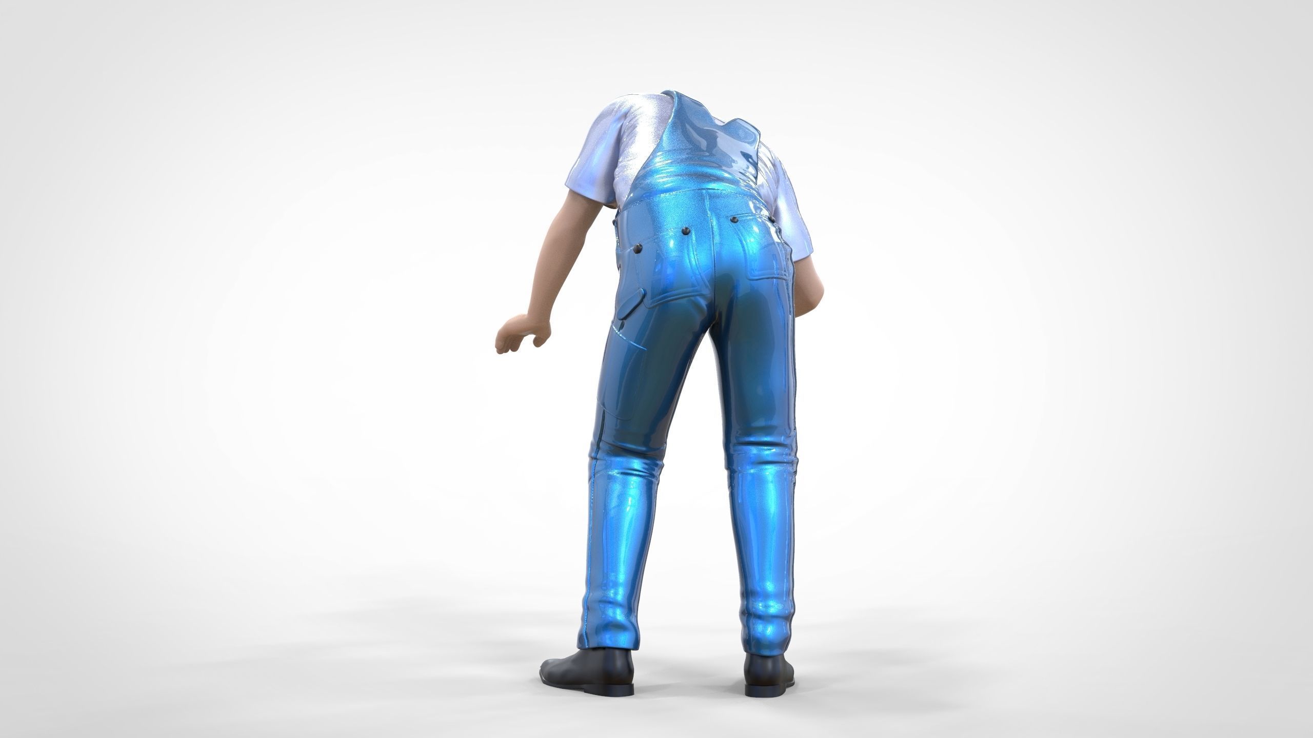 N3 Mechanic bend over car 1 64 Miniature 3D model 3D printable | CGTrader