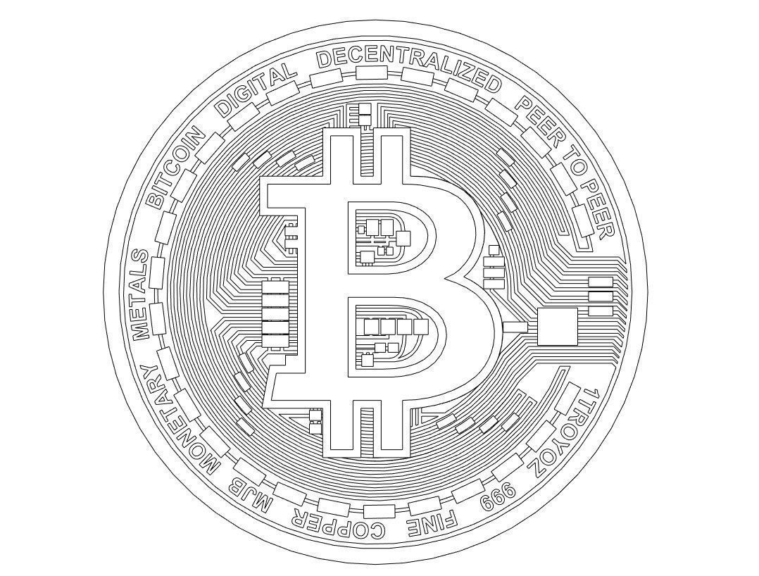 Turning 50 cent into a Bitcoin 3D model 3D printable | CGTrader