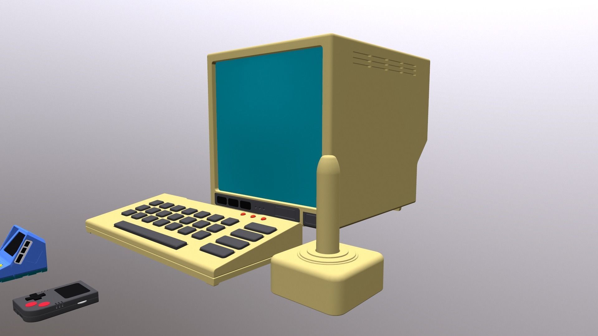 6 Retro Game Icons 3D model | CGTrader