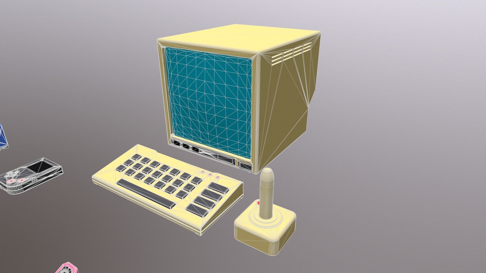 6 Retro Game Icons 3D model | CGTrader