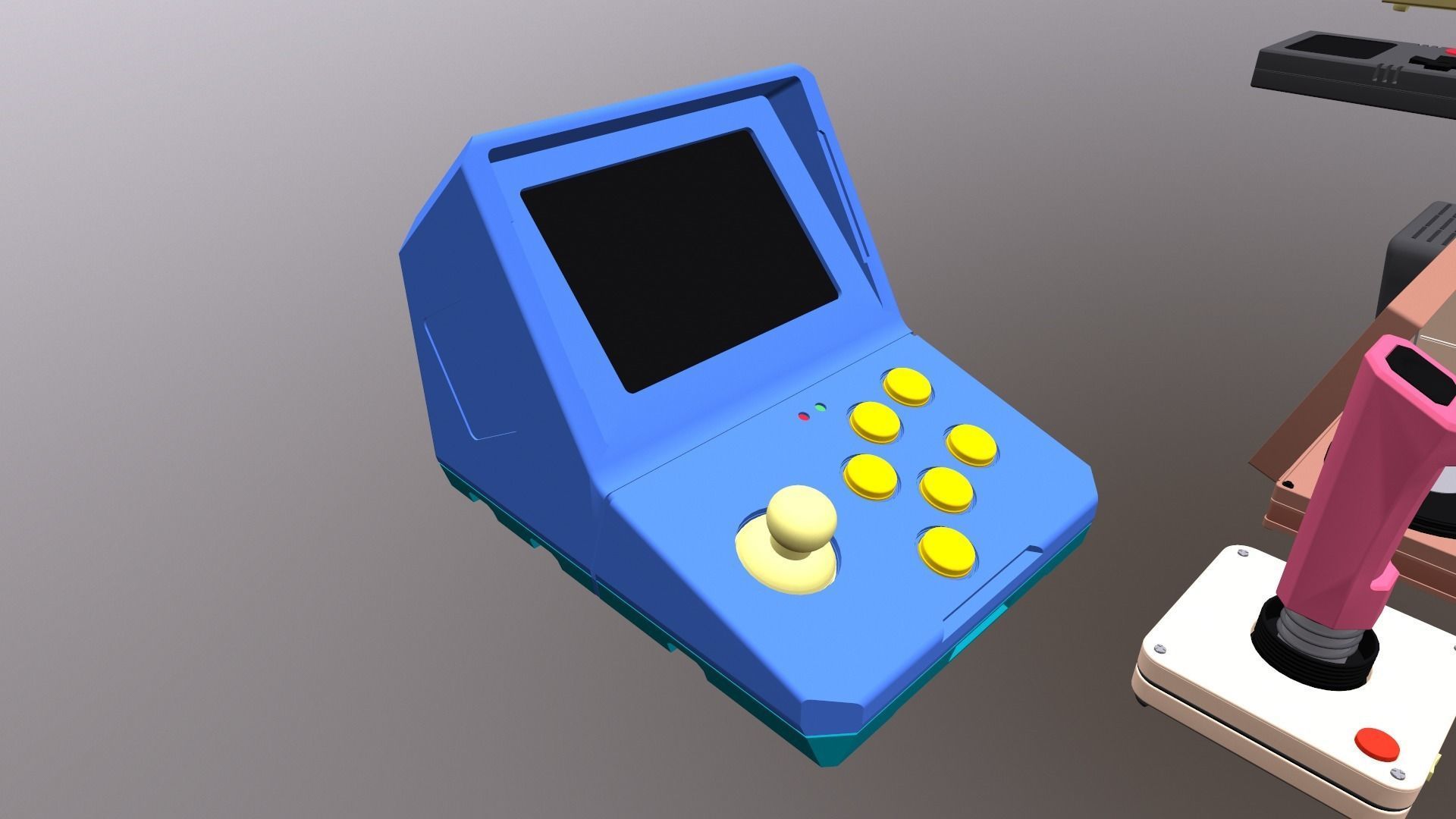 6 Retro Game Icons 3D model | CGTrader