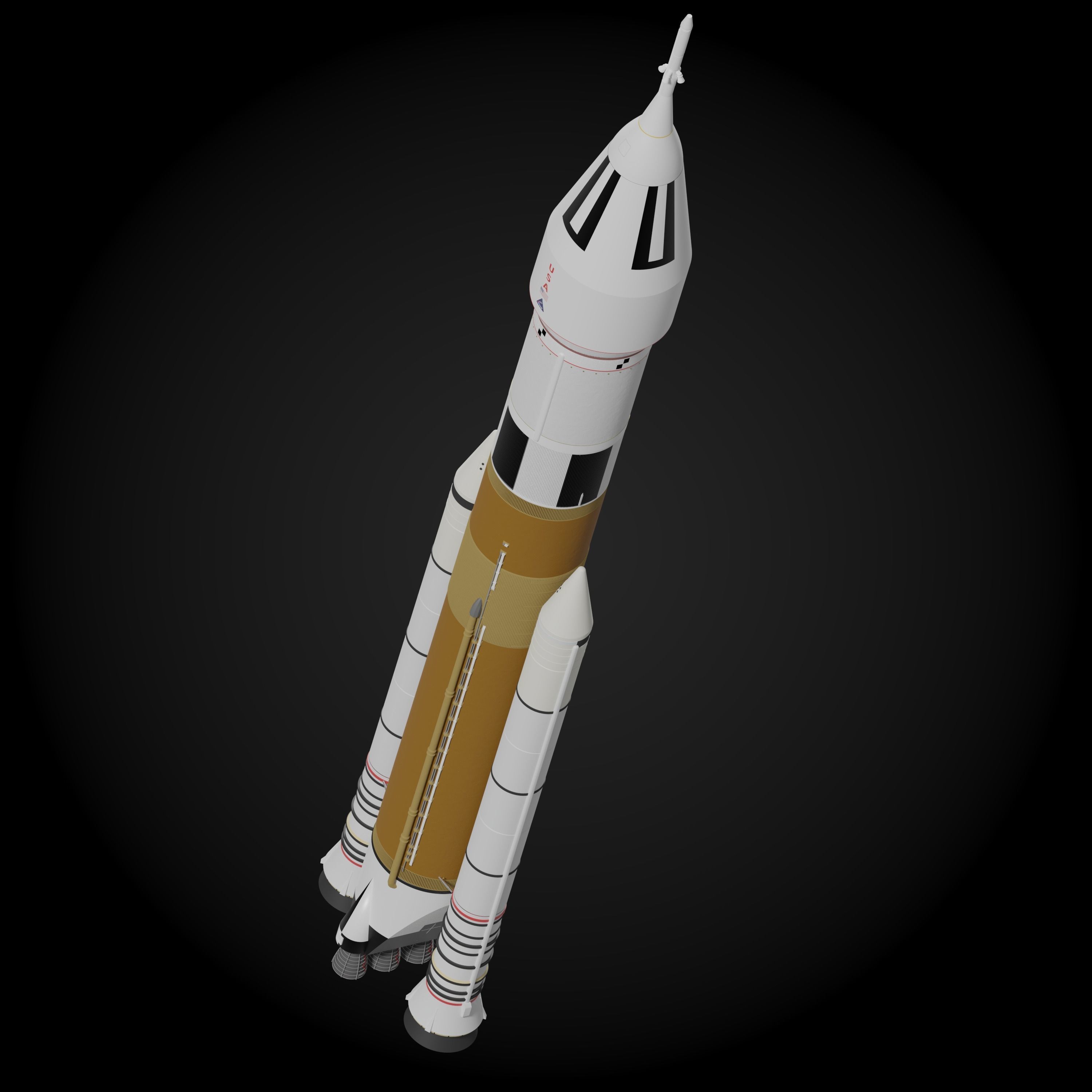 DIRECT 3 Jupiter rocket 3D model | CGTrader