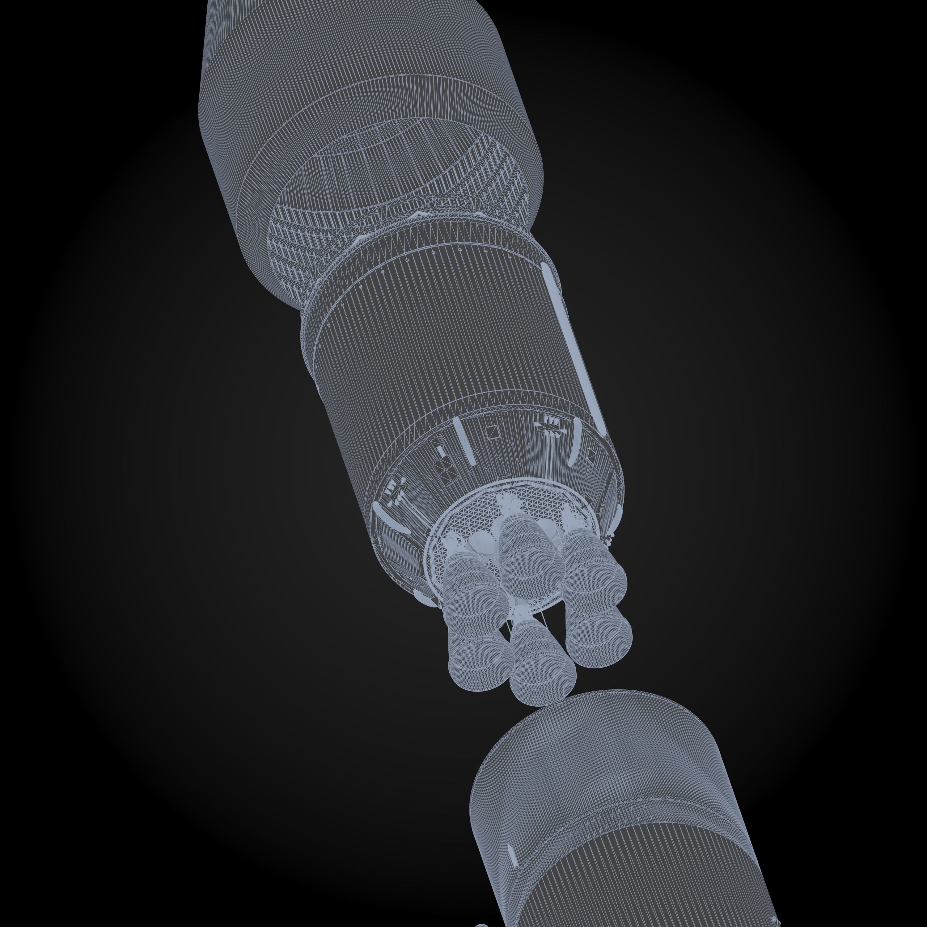 DIRECT 3 Jupiter rocket 3D model | CGTrader