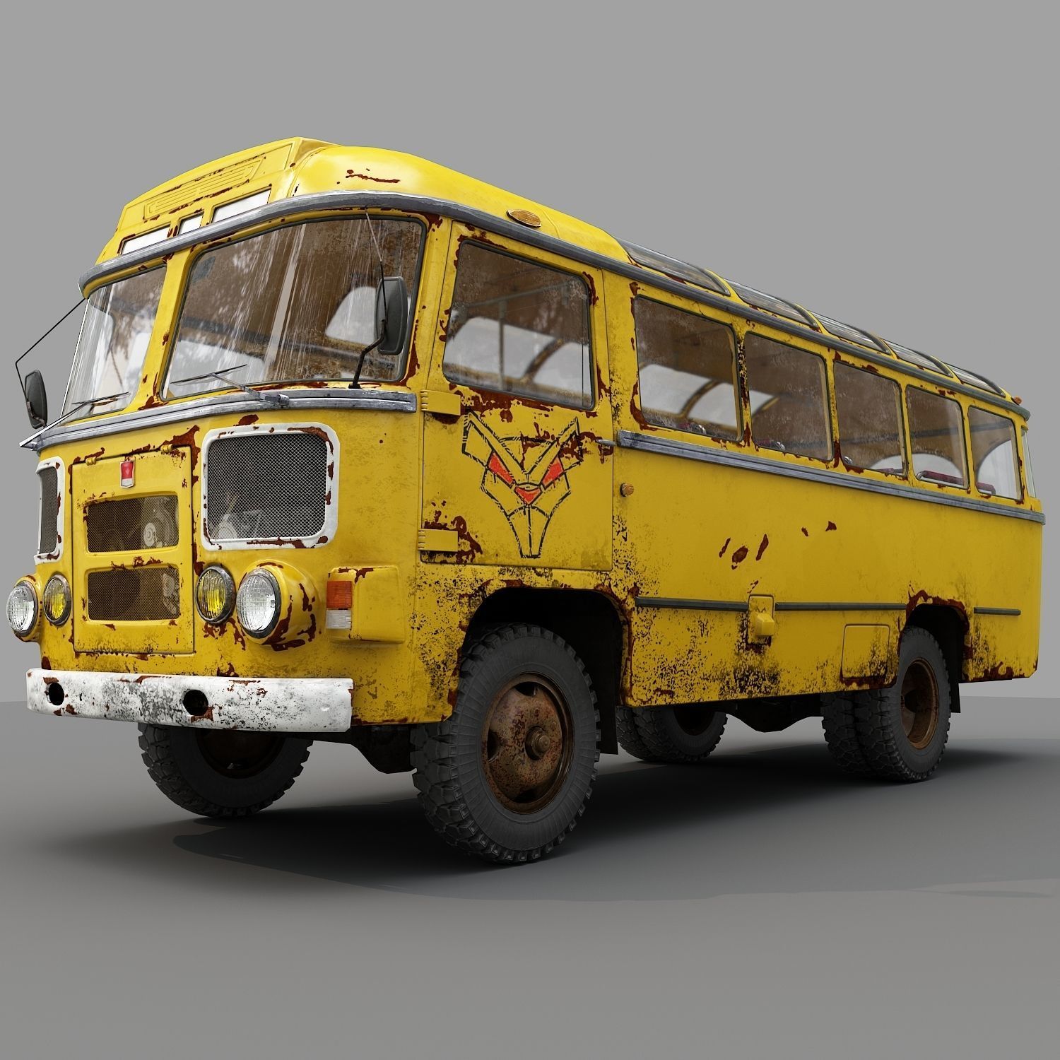 3D model Bus PAZ - 672 VR / AR / low-poly | CGTrader