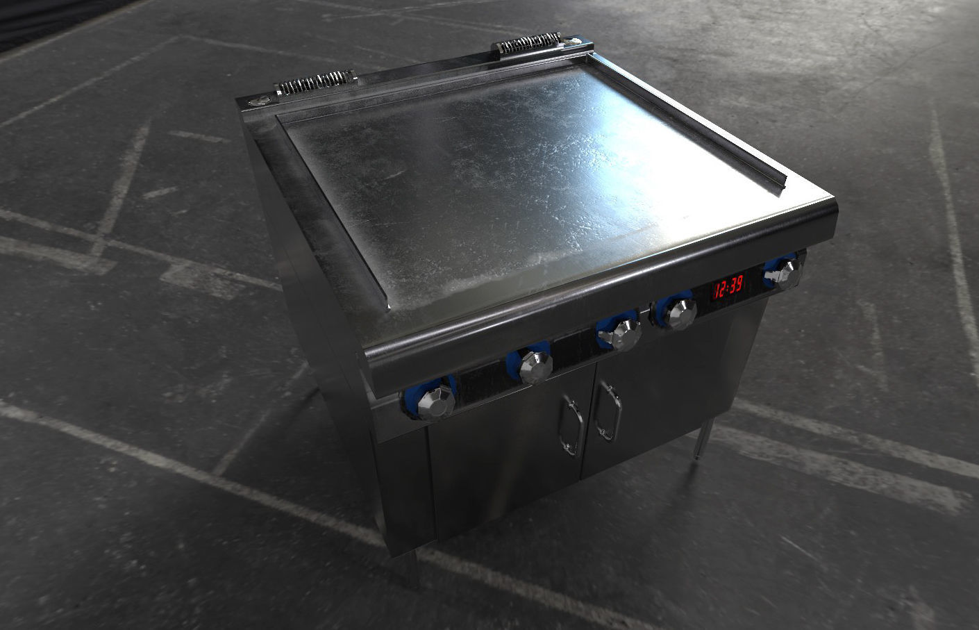 Electric Grill PBR Stainless Steel free VR / AR / low-poly 3D model ...