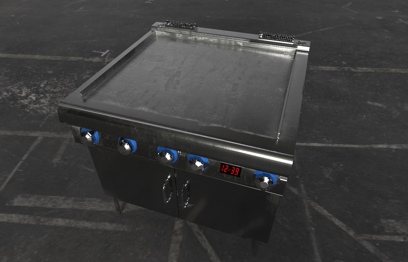 Electric Grill PBR Stainless Steel free VR / AR / low-poly 3D model ...