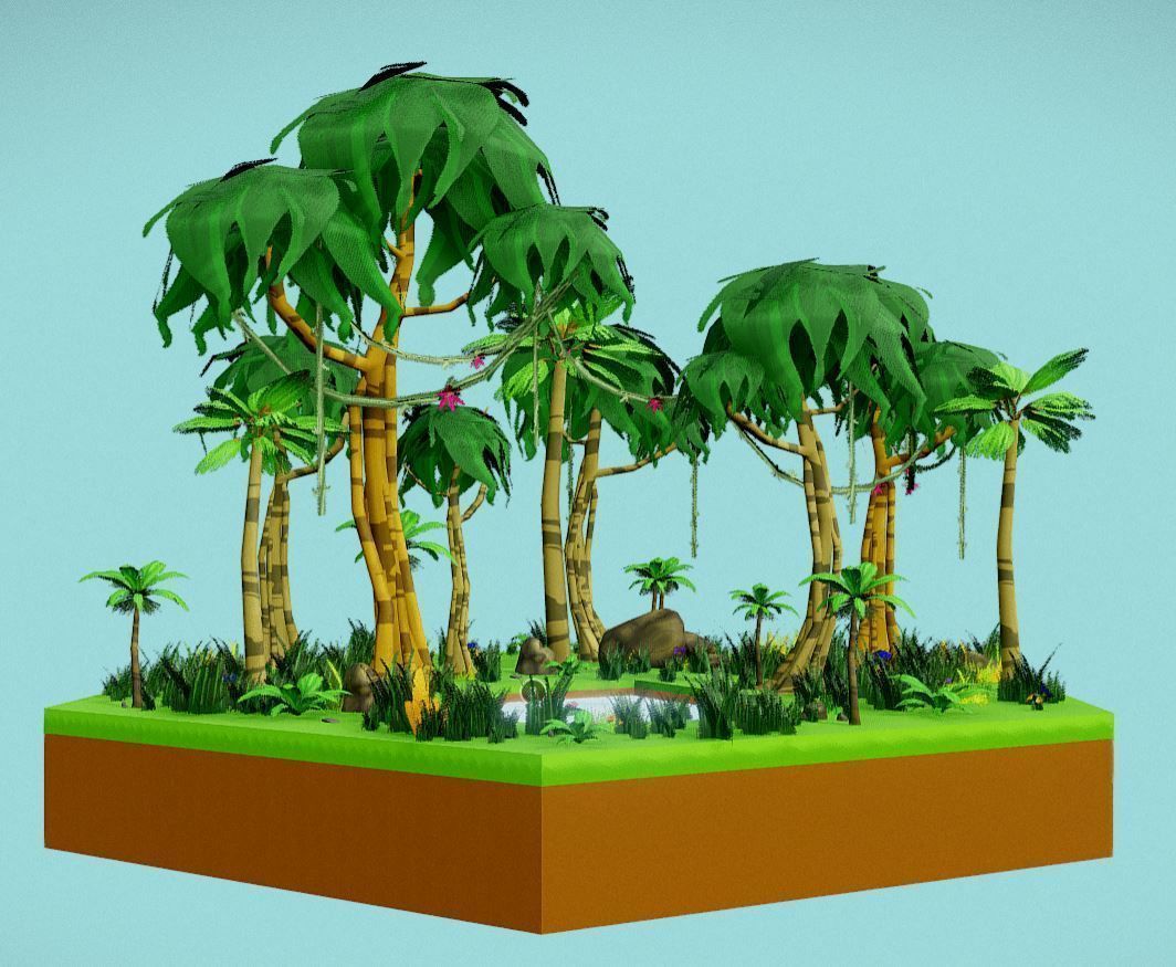 Low Poly Nature Pack free VR / AR / low-poly 3D model | CGTrader
