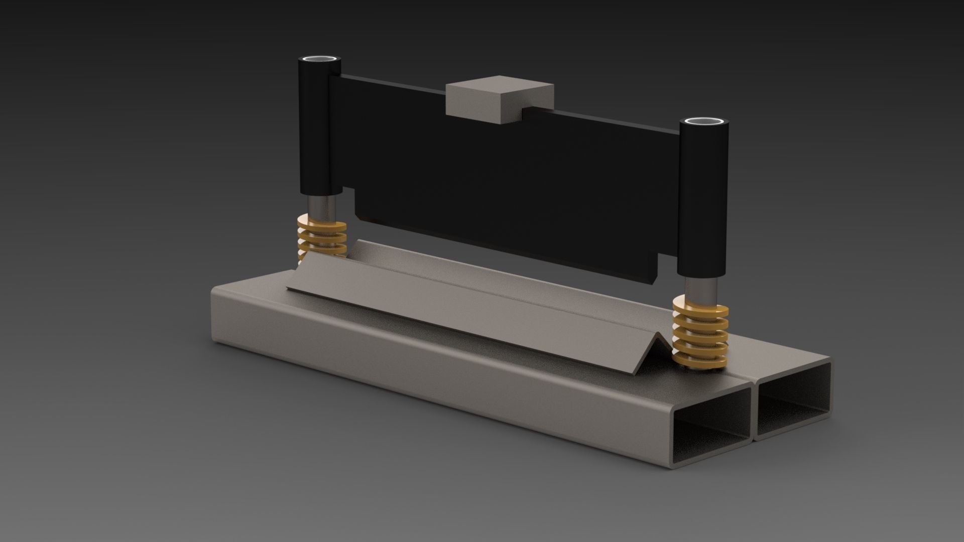 Simple V Bending Machine 3D model rigged | CGTrader