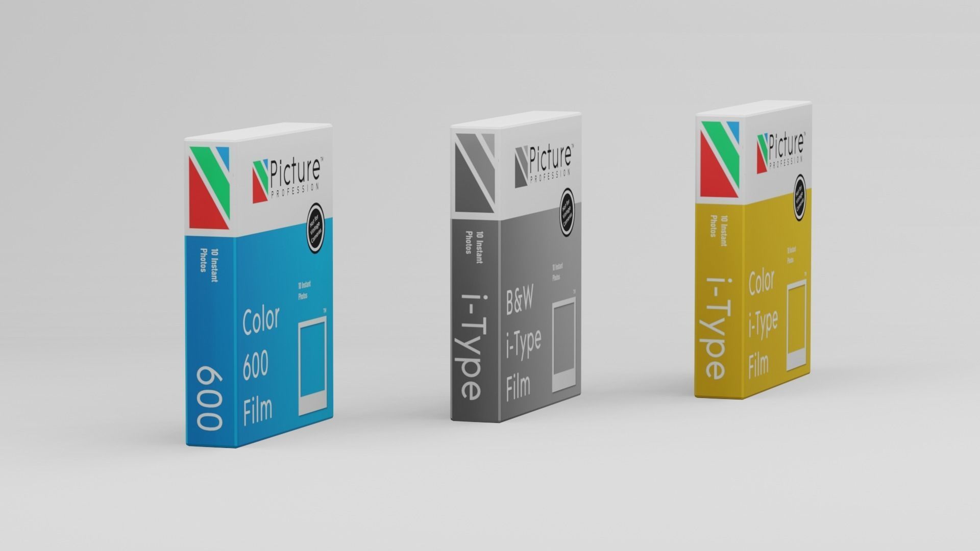 Polaroid box mock-up free VR / AR / low-poly 3D model | CGTrader