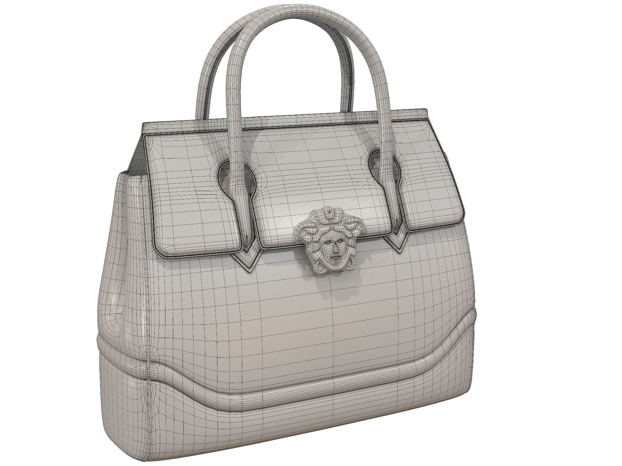 Versace Bag Palazzo Medium Purple Leather 3D model | CGTrader