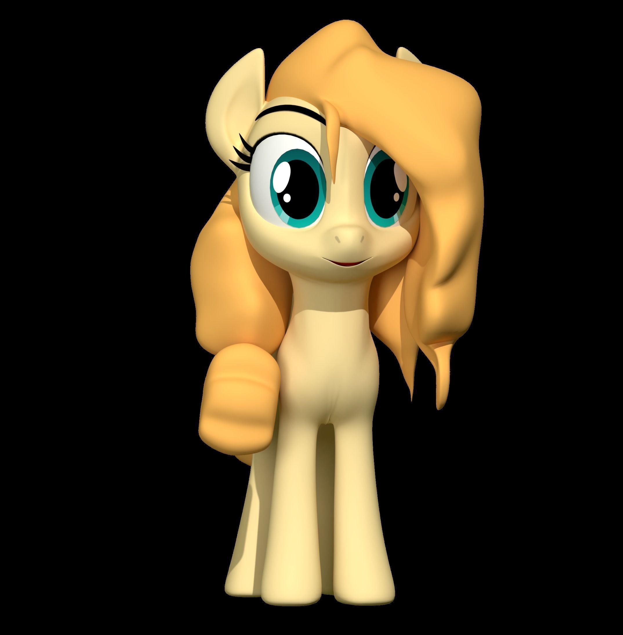 Buttercup MLP Model 3D model rigged | CGTrader