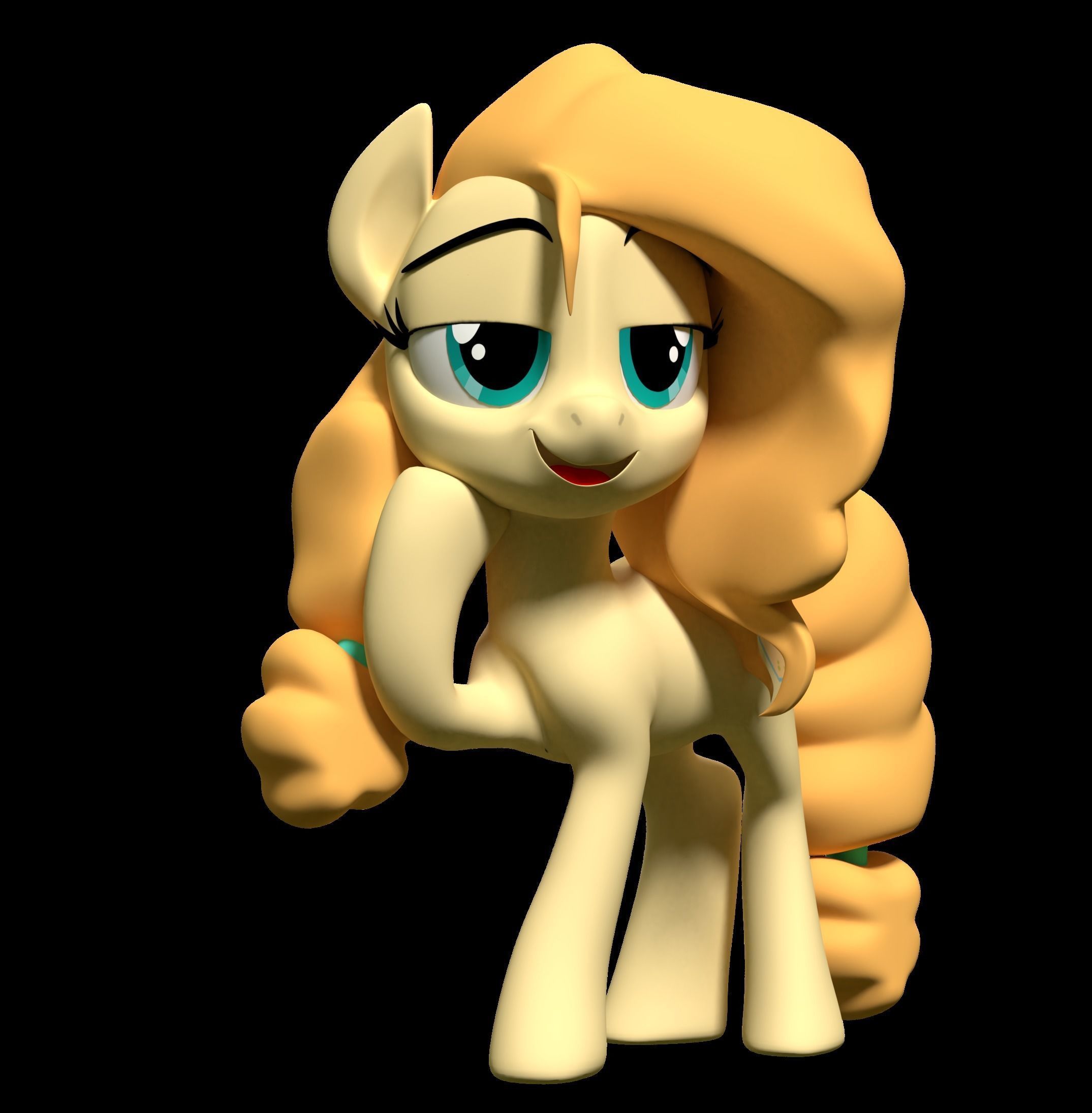 Buttercup MLP Model 3D model rigged | CGTrader