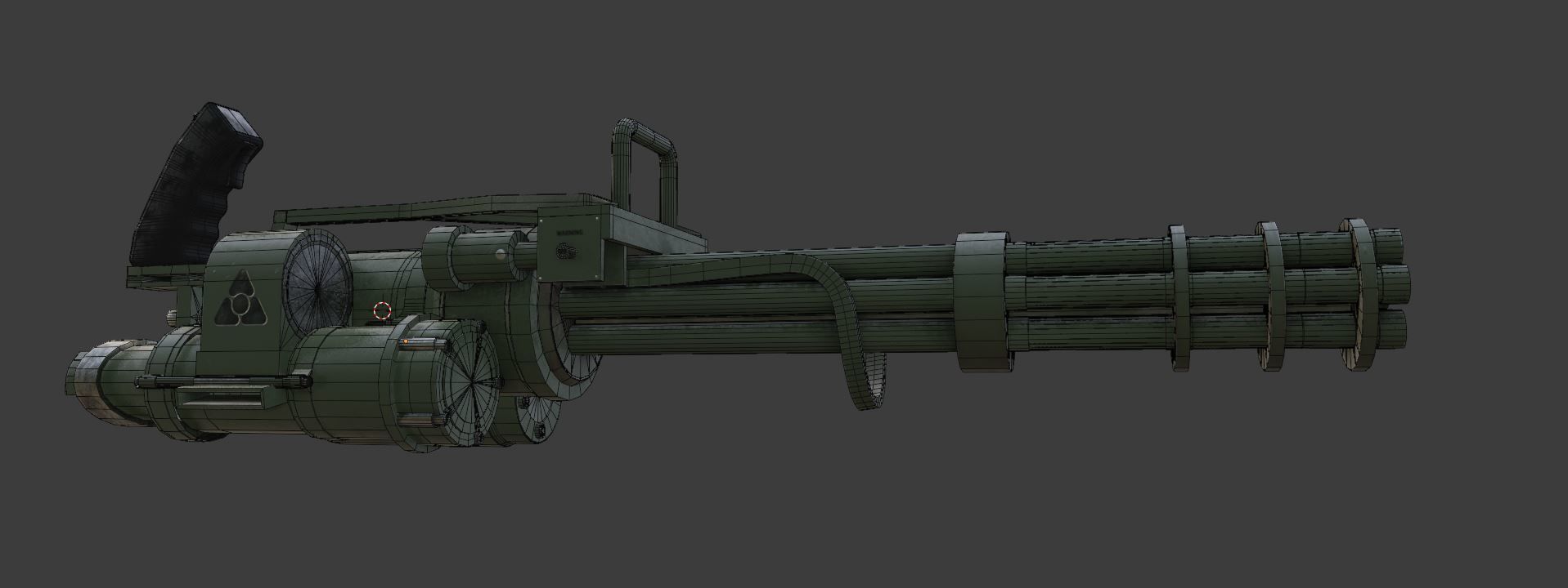 3D model Minigun military green VR / AR / low-poly | CGTrader
