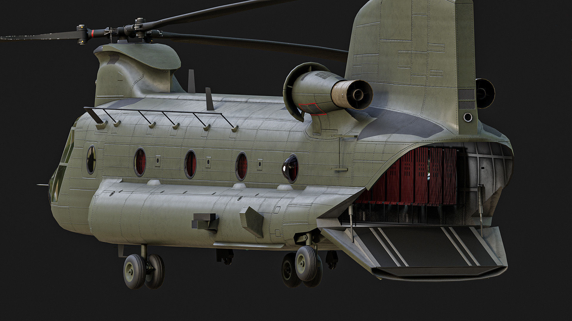3D model Chinook helicopter - helicopter VR / AR / low-poly | CGTrader