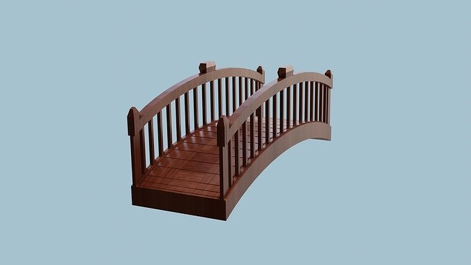 3D model Wooden Bridge VR / AR / low-poly | CGTrader