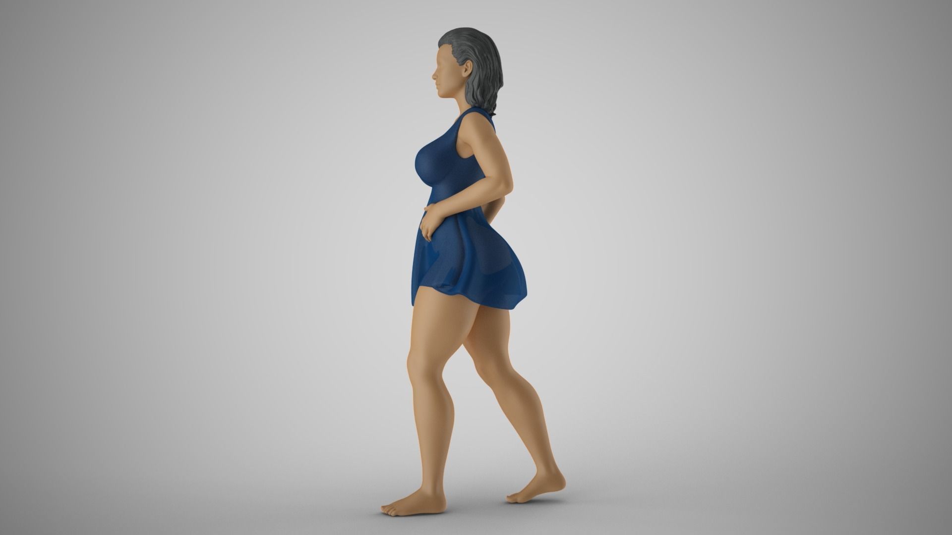 Plain Girl 3D model 3D printable | CGTrader