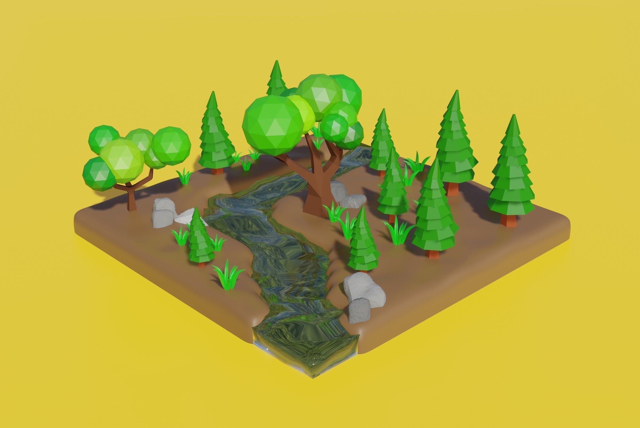 Beautiful Little Forest free VR / AR / low-poly 3D model | CGTrader