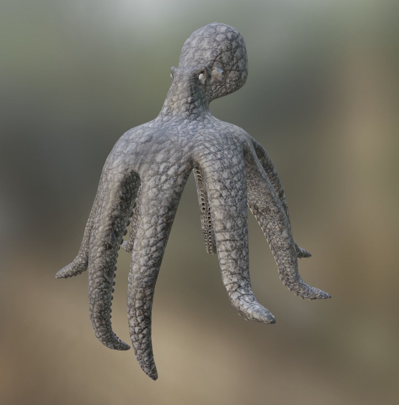 3D model Kraken octopus in water VR / AR / low-poly | CGTrader