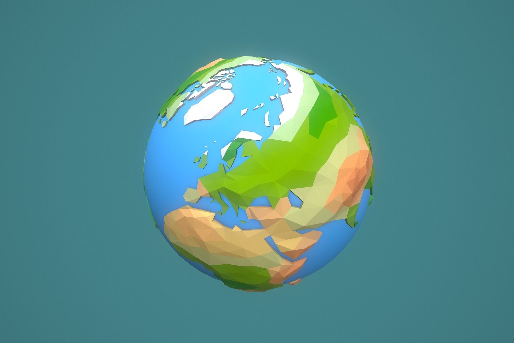 3D model Low Poly Planet Earth VR / AR / low-poly | CGTrader