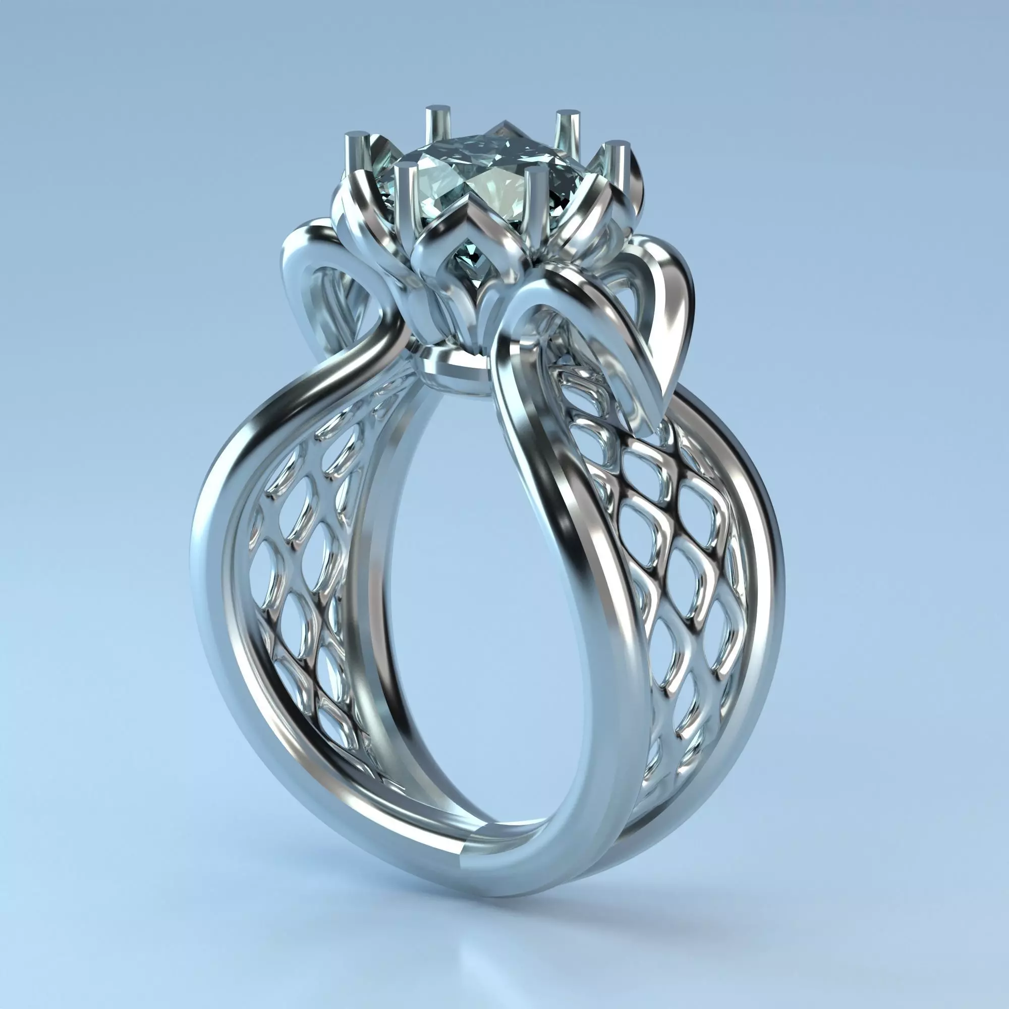 Diamond ring 10 mm 3D model 3D printable | CGTrader