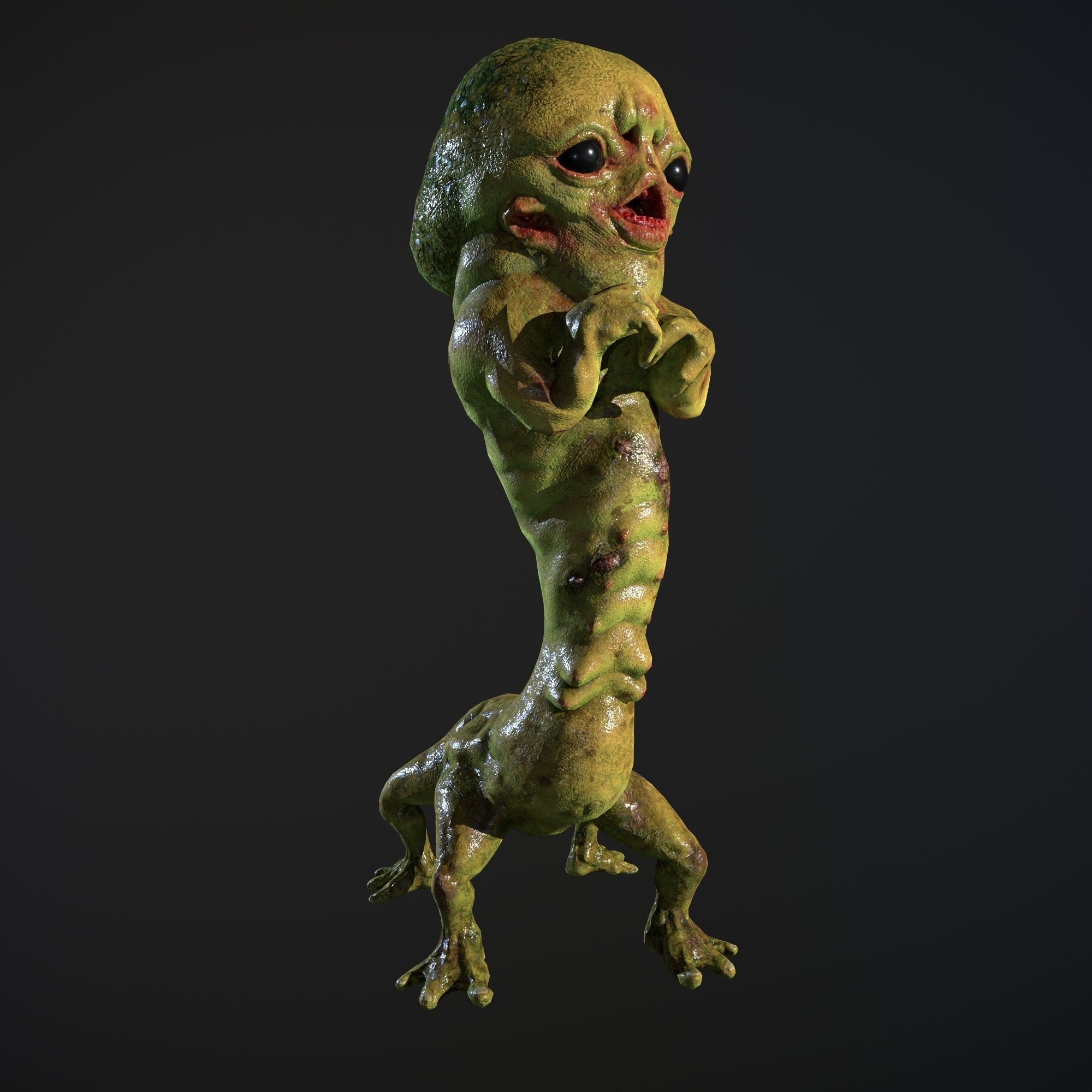 3D model GreenMF alien creature VR / AR / low-poly | CGTrader