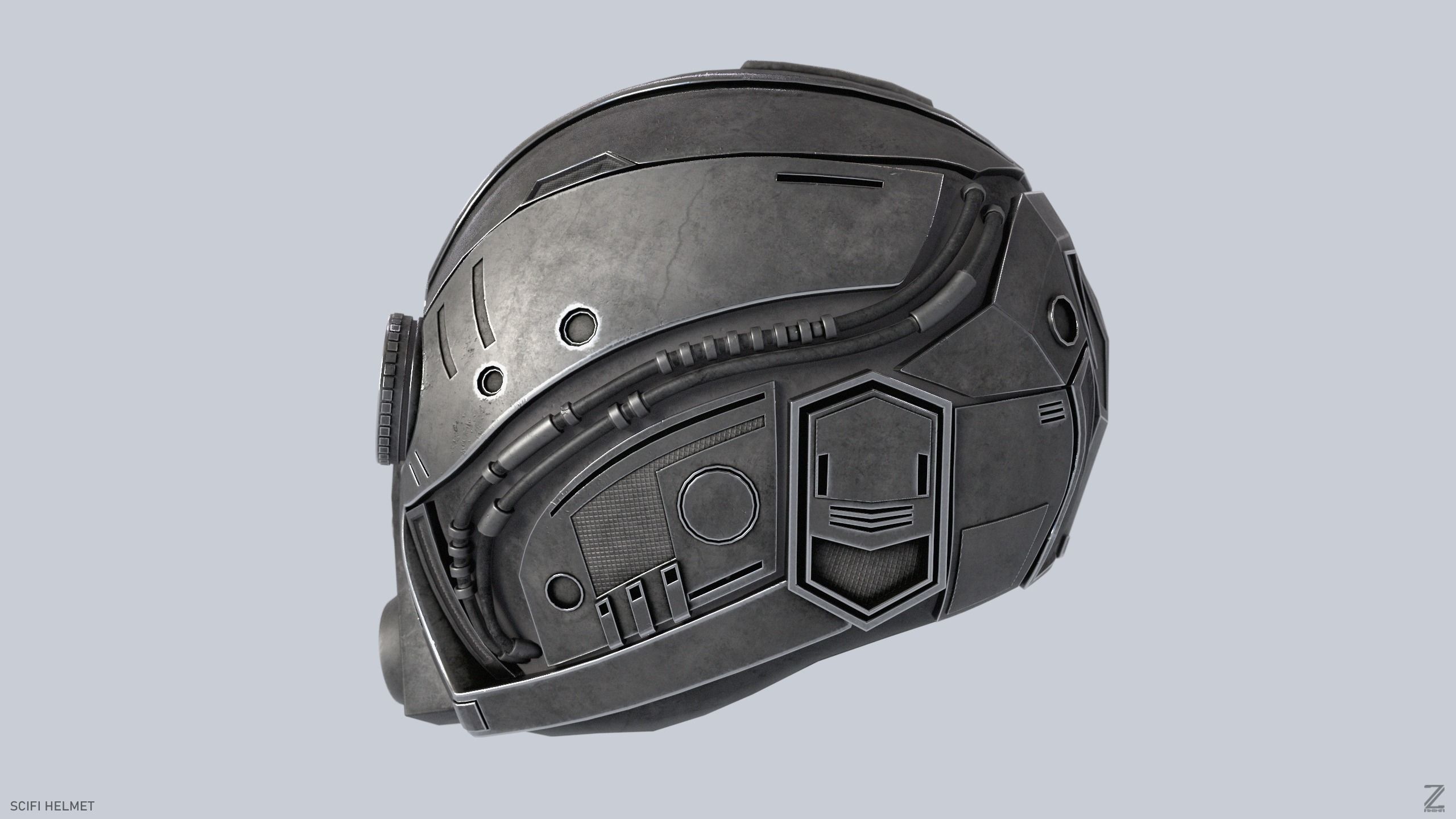 Sci fi Helmet 3D model | CGTrader