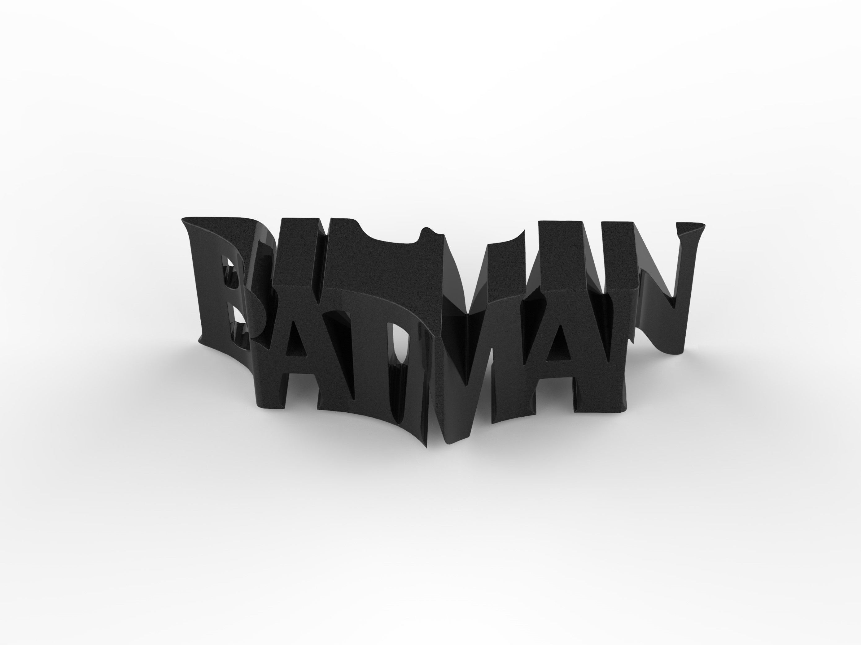Batman Logo Word Art and Symbol 3D model 3D printable | CGTrader
