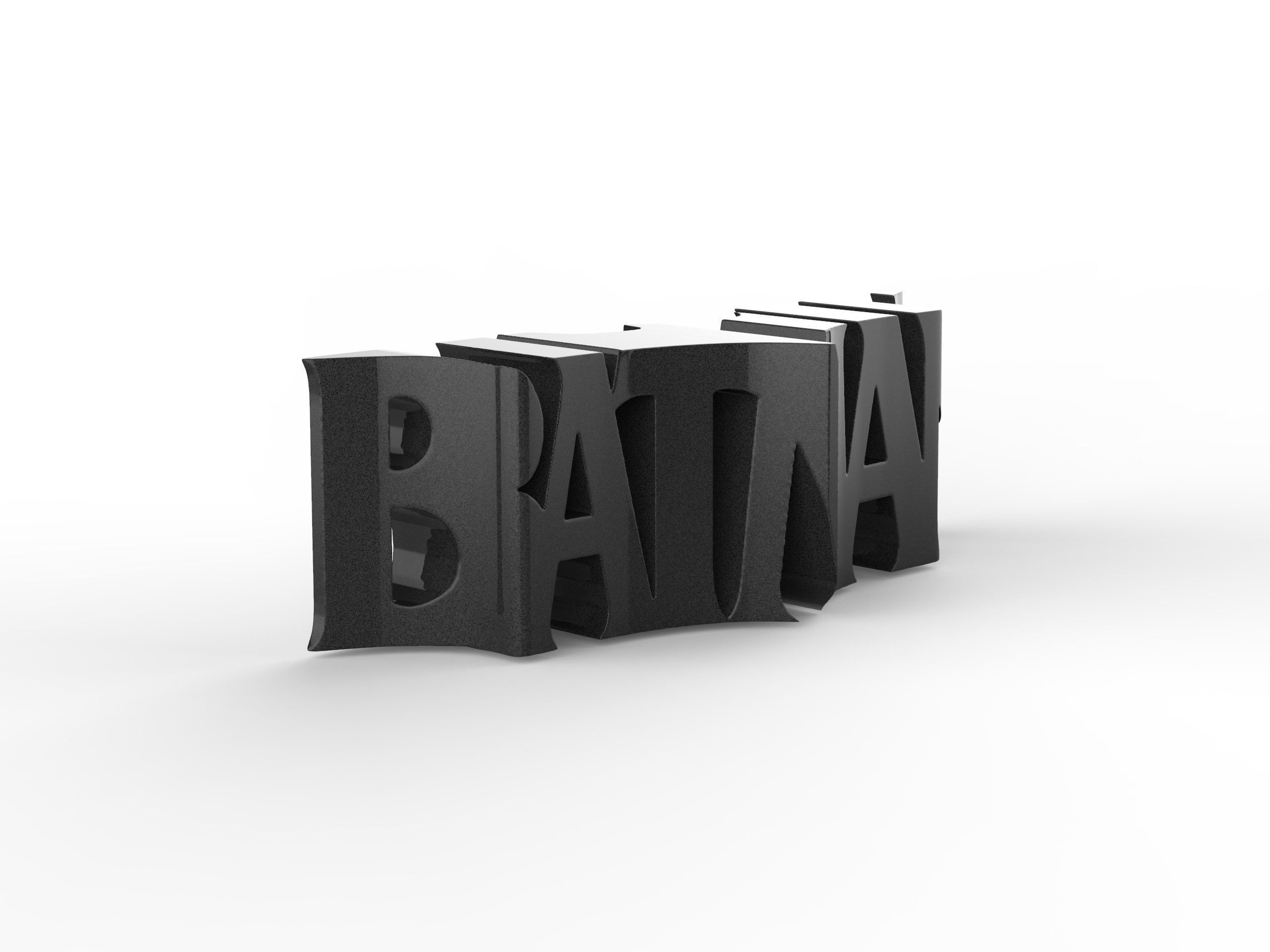 Batman Logo Word Art and Symbol 3D model 3D printable | CGTrader
