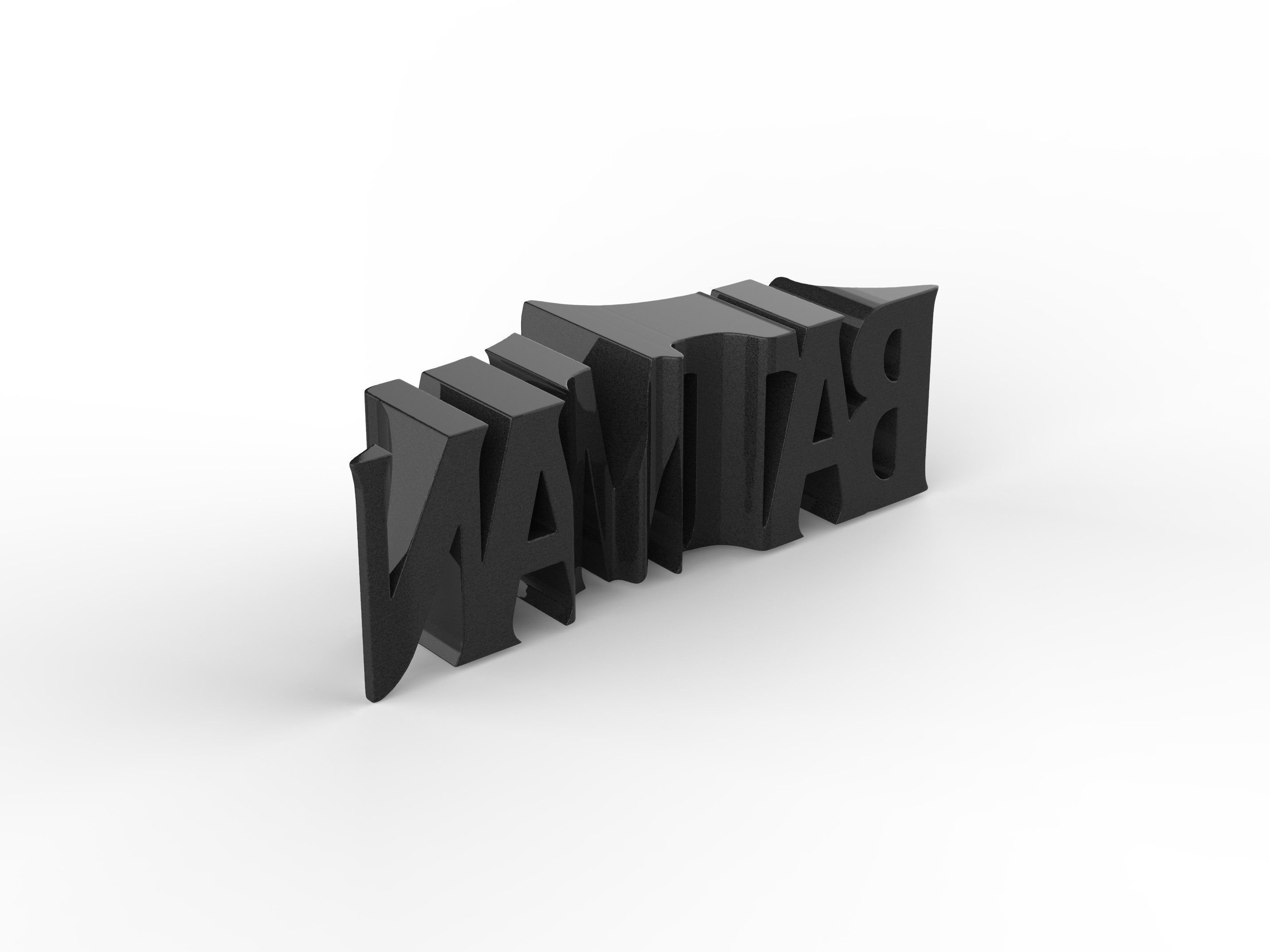 Batman Logo Word Art and Symbol 3D model 3D printable | CGTrader