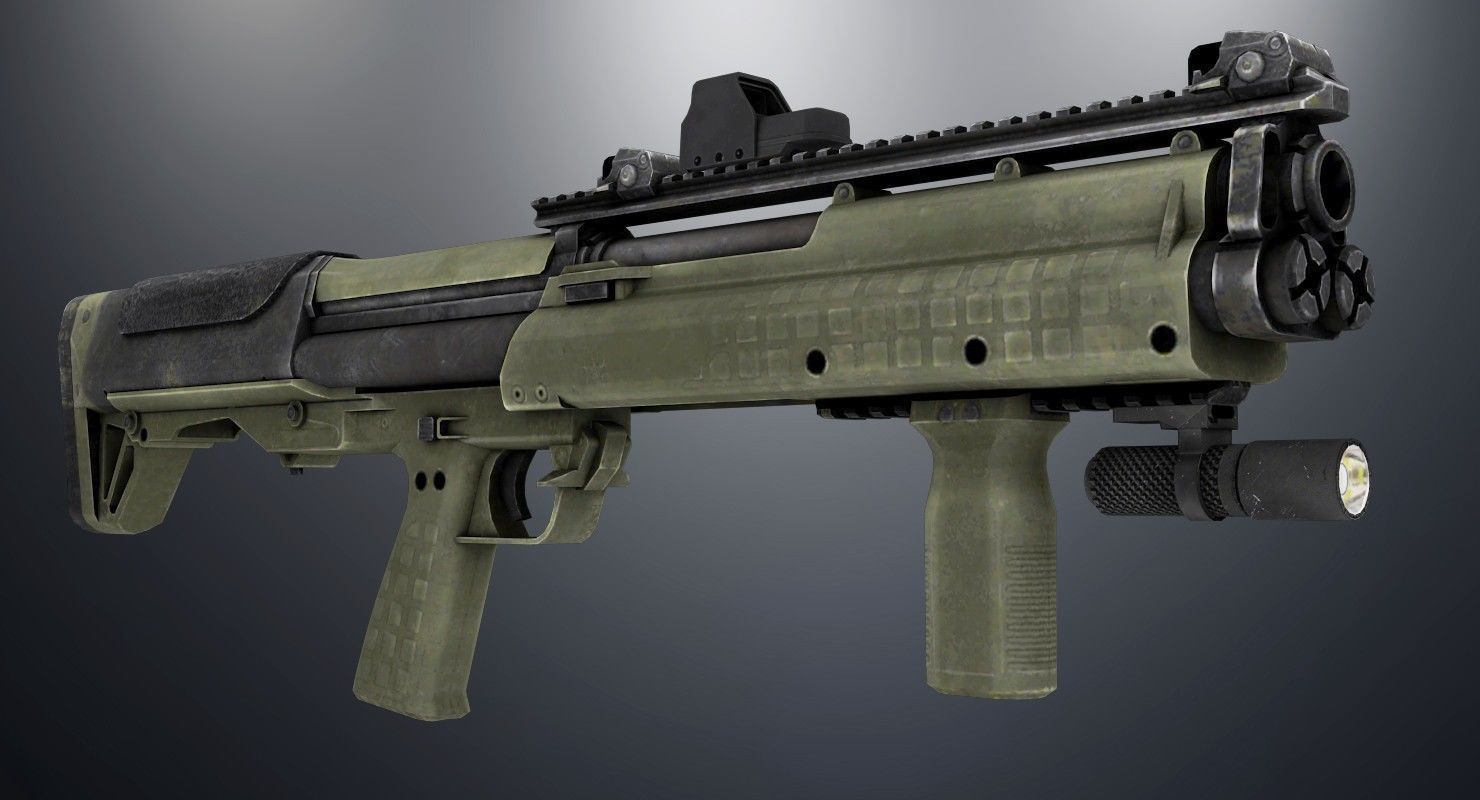 3D model Kel-Tec KSG Shotgun VR / AR / low-poly | CGTrader