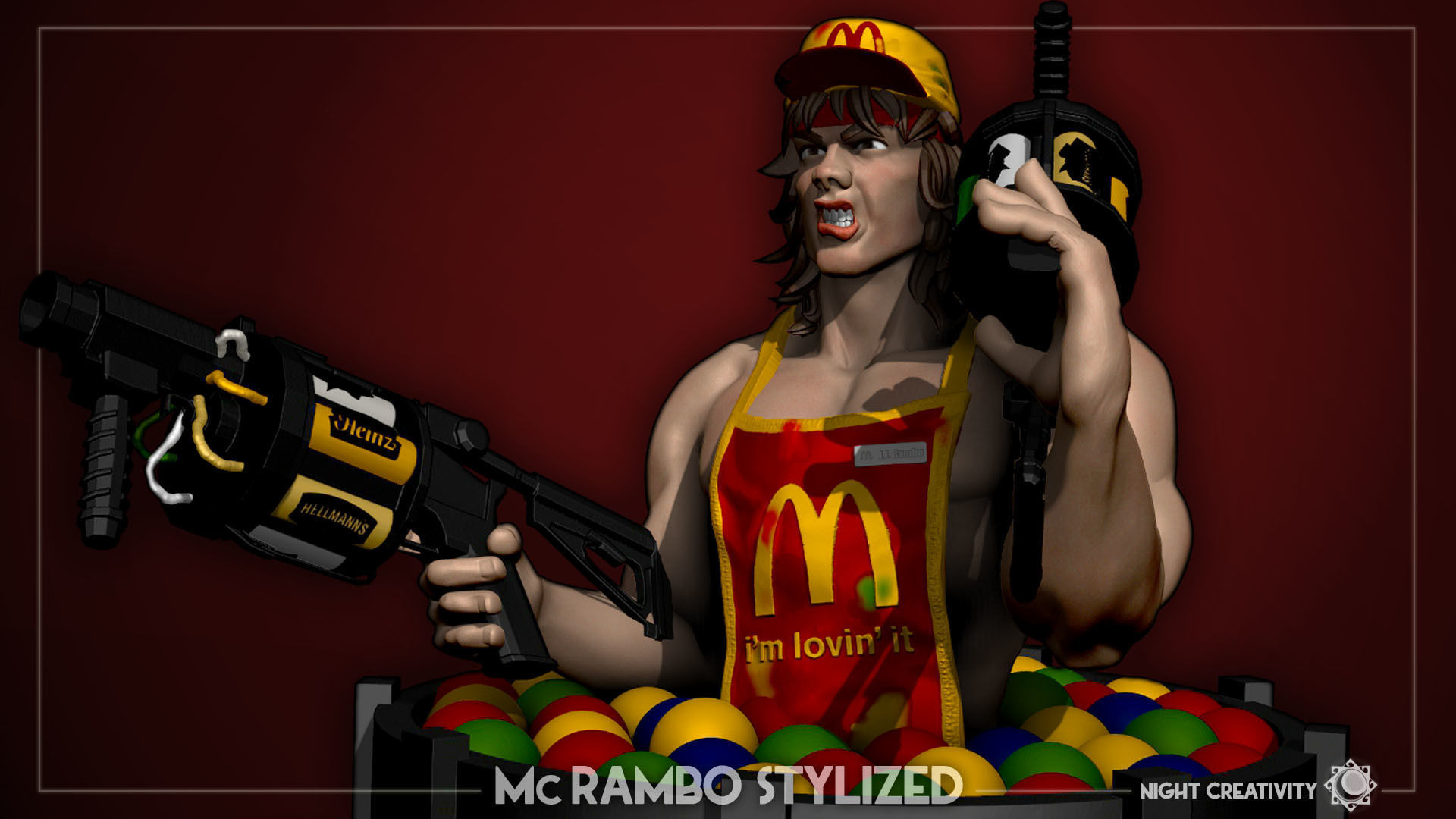 Mc Rambo Stylized cartoon 3D model 3D printable | CGTrader