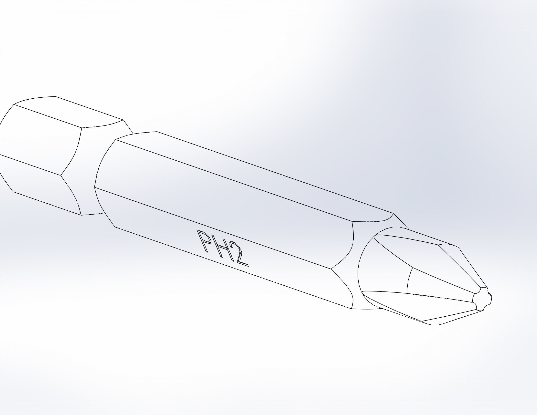 Screwdriver bit PH2 3D model | CGTrader