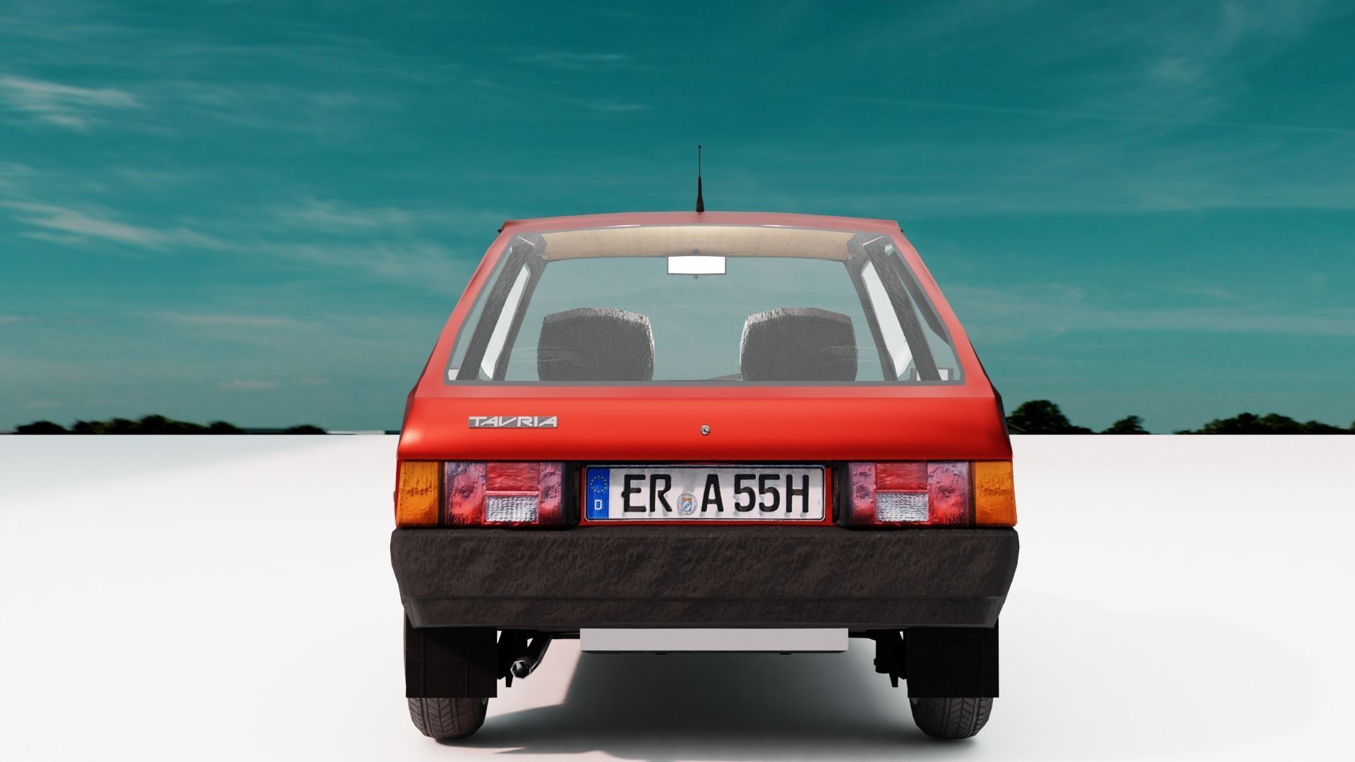 Tavria Zaz 1102 old Hatchback Low-poly 3D model Game Ready free VR / AR ...