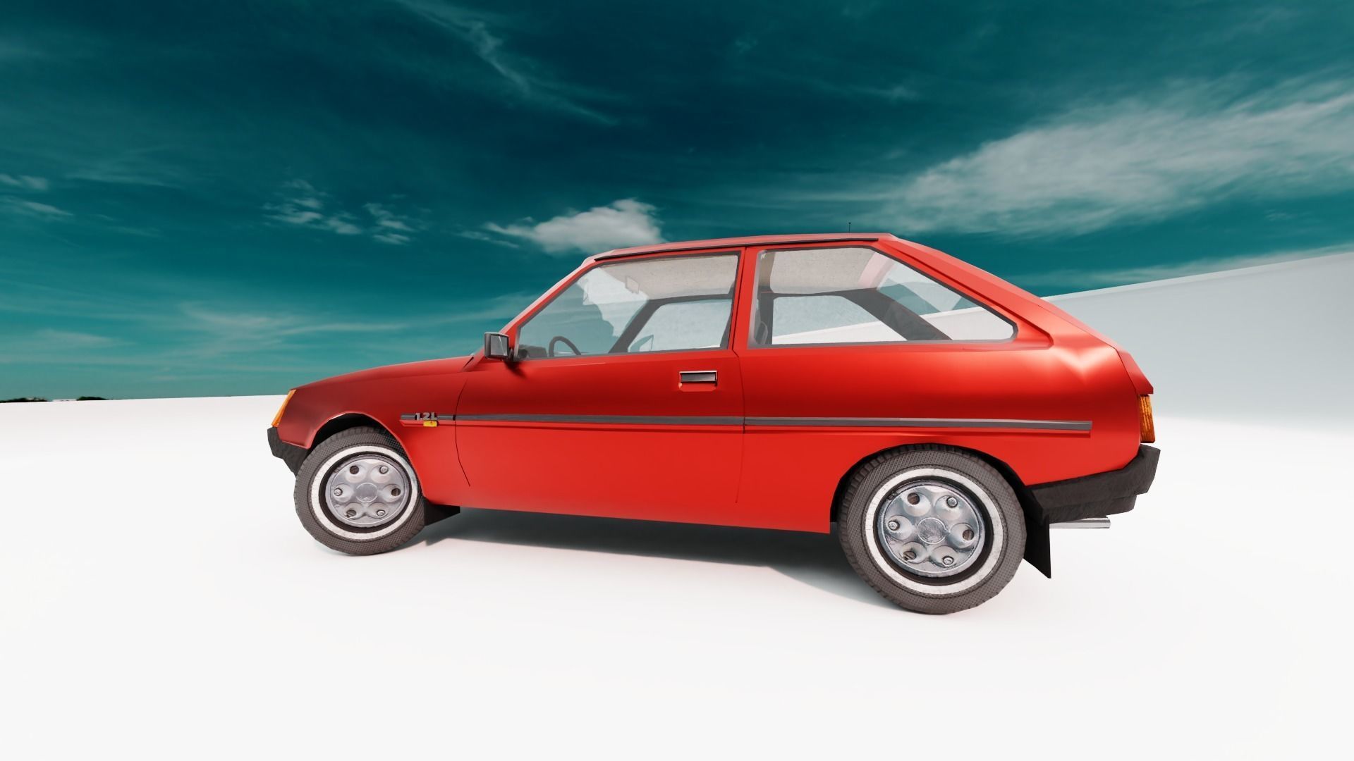 Tavria Zaz 1102 old Hatchback Low-poly 3D model Game Ready free VR / AR ...