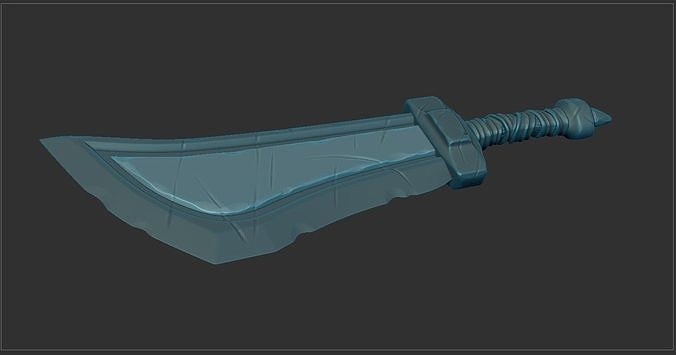 Stylized sword - high-poly sculpt 3D model | CGTrader