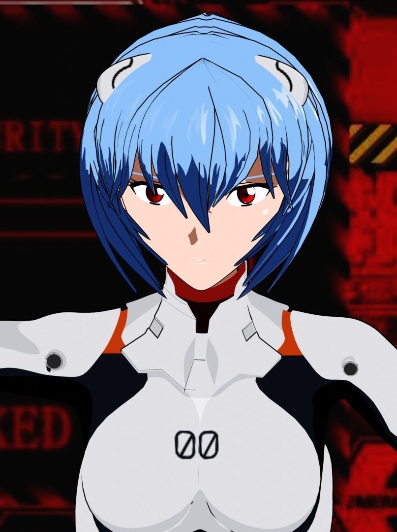 Rei Ayanami - Evangelion Character 3D model rigged | CGTrader
