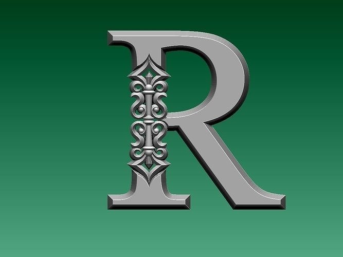 letter R 3D model 3D printable | CGTrader