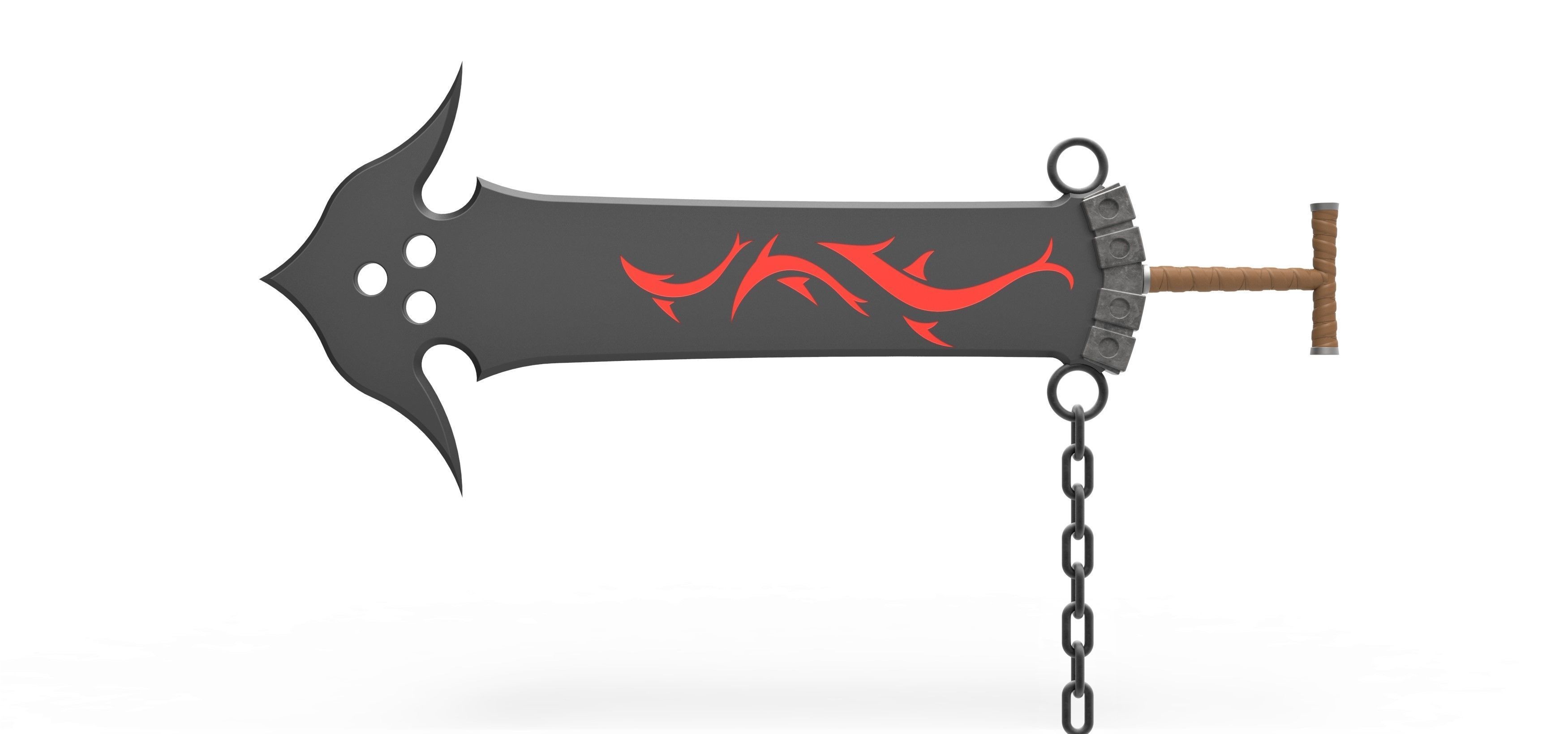 Sword of Jecht from the game Final Fantasy 10 3D model 3D printable ...