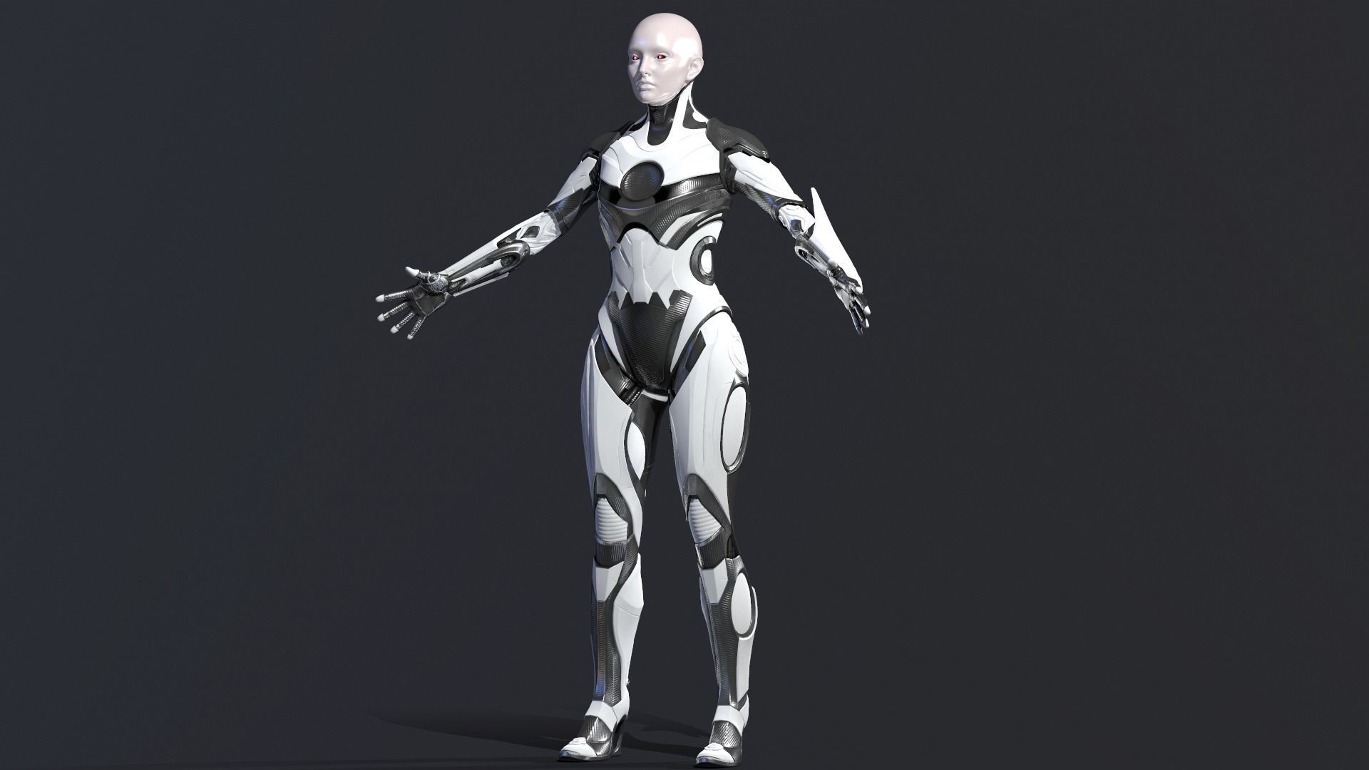 3d Model Android Girl Vr Ar Low Poly Rigged Cgtrader