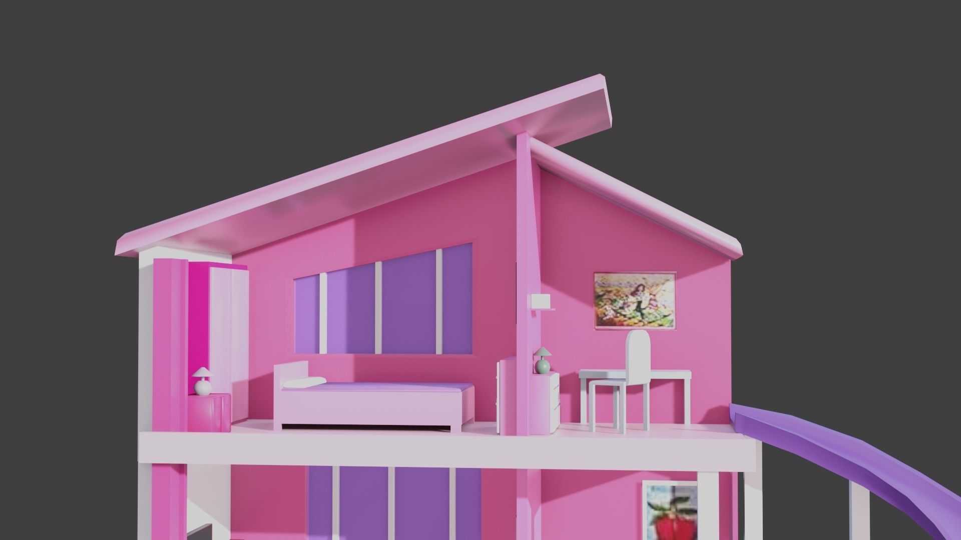 Toy Barbie Home 3D Model free VR / AR / low-poly 3D model | CGTrader